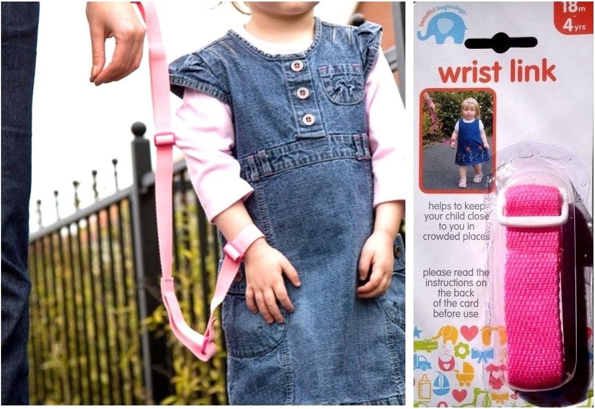 Childrens Safety Wrist Link Pink Safety Walking Strap Baby Safety ...