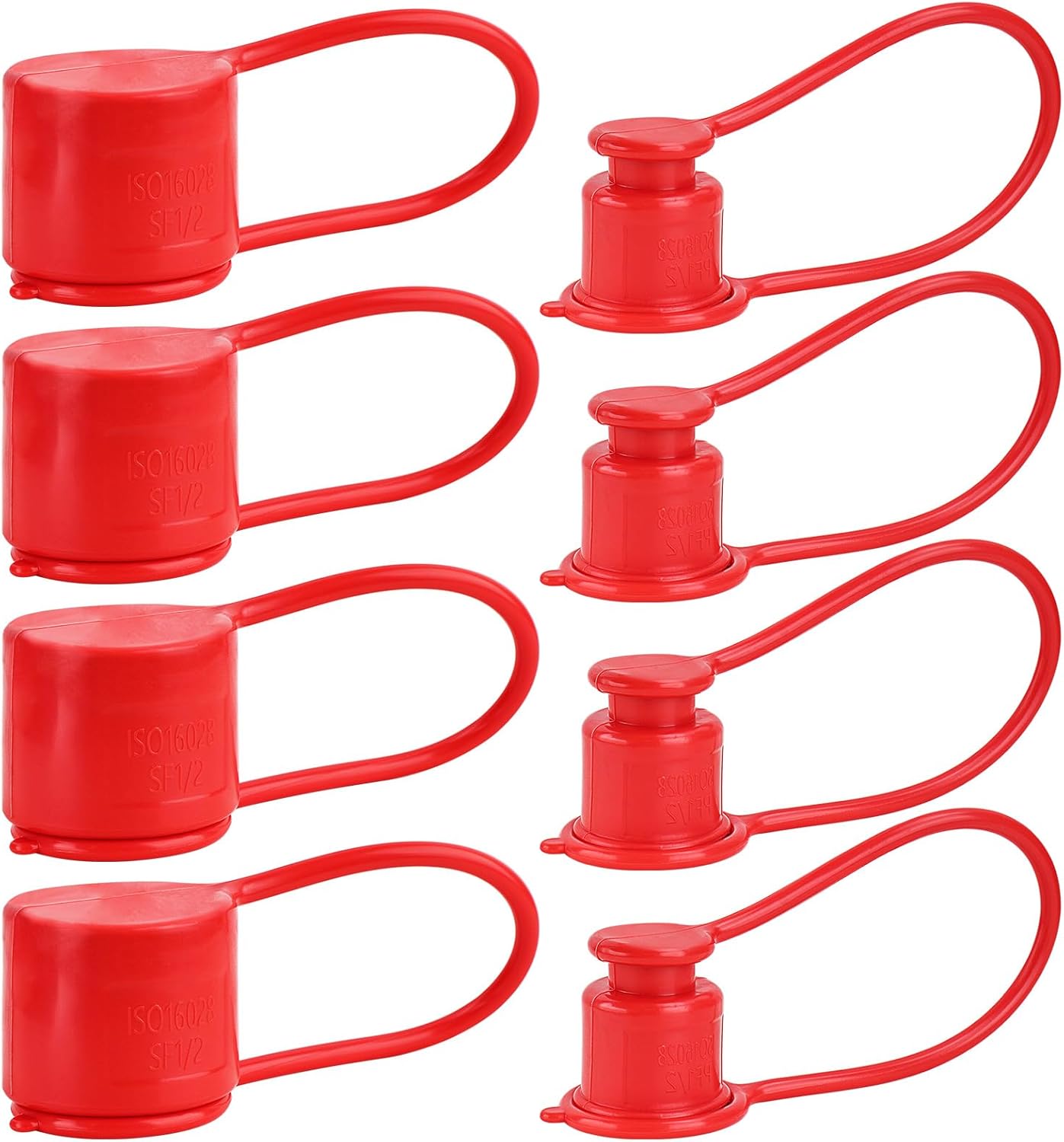 Amazon.com: Dust Caps Plugs for 1/2" Flat Face Hydraulic Quick Coupler ...
