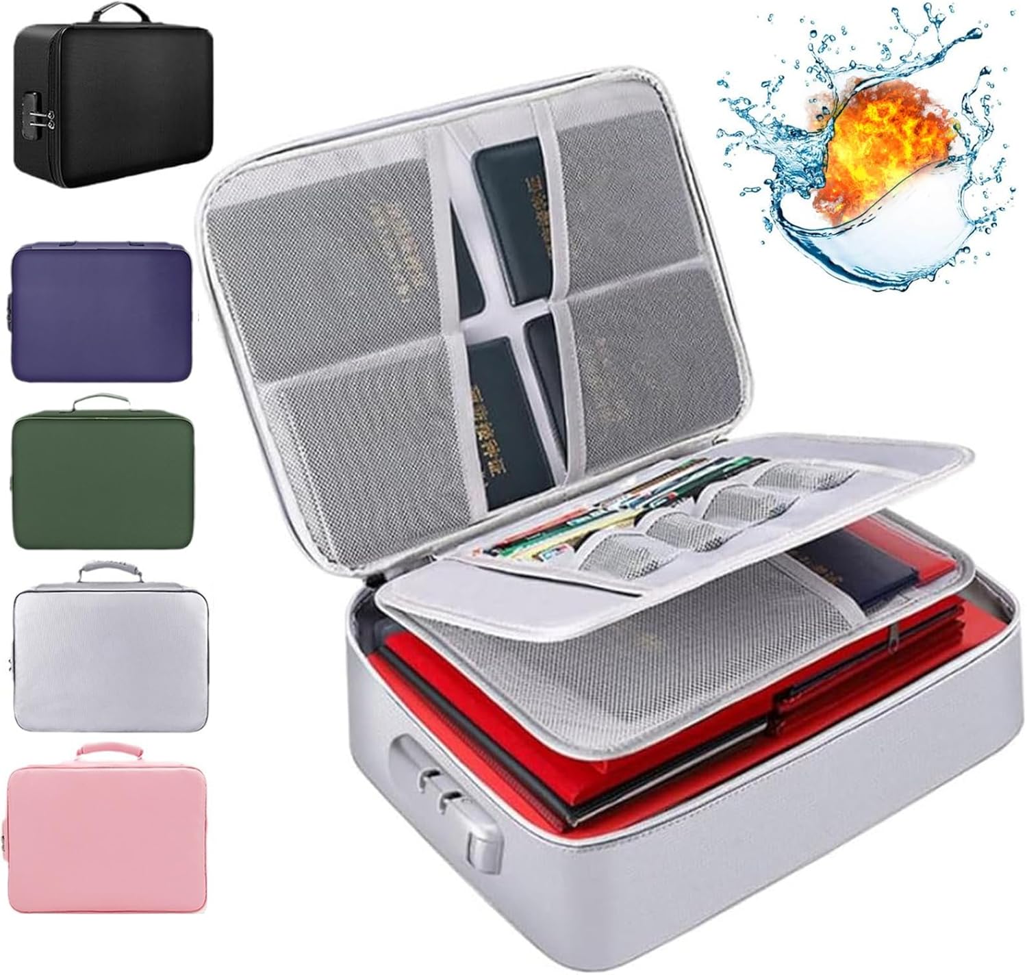 Amazon.com: Fire and Waterproof Document Storage, Life Book Document ...