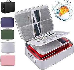 Amazon.com: Fire and Waterproof Document Storage, Life Book Document ...