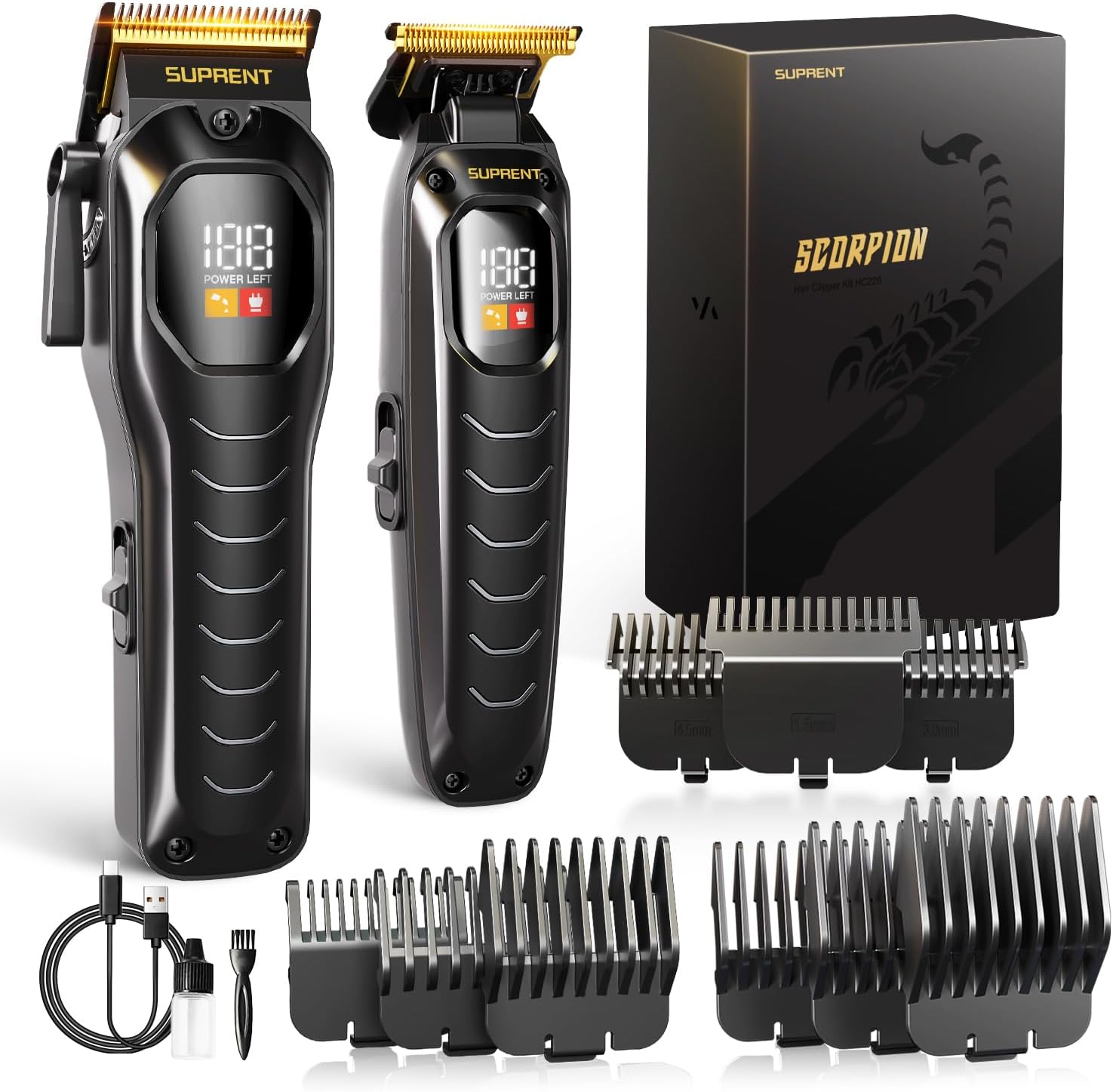 Amazon.com: SUPRENT Cordless Hair Clippers for Men - Professional Hair ...
