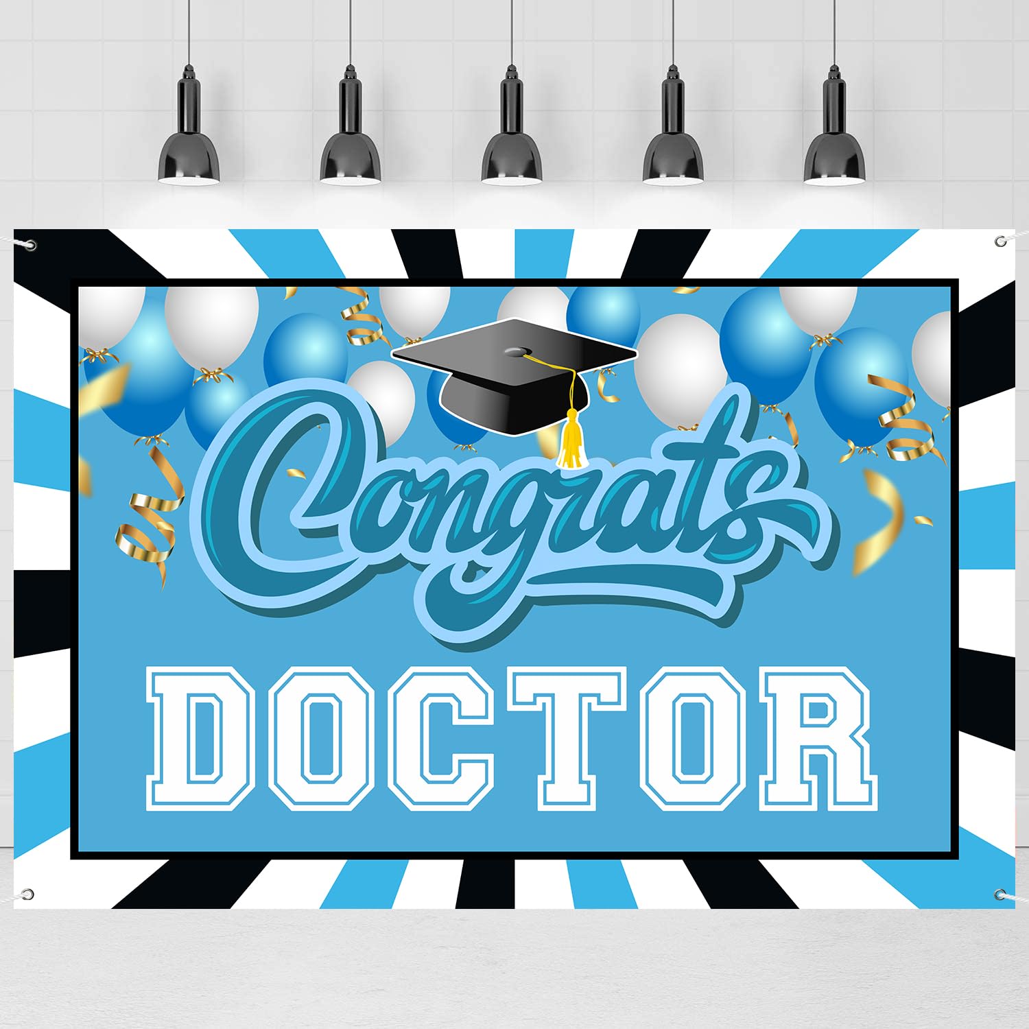 Amazon.com : INNORU Congrats Doctor Backdrop Banner, Doctor Graduation ...