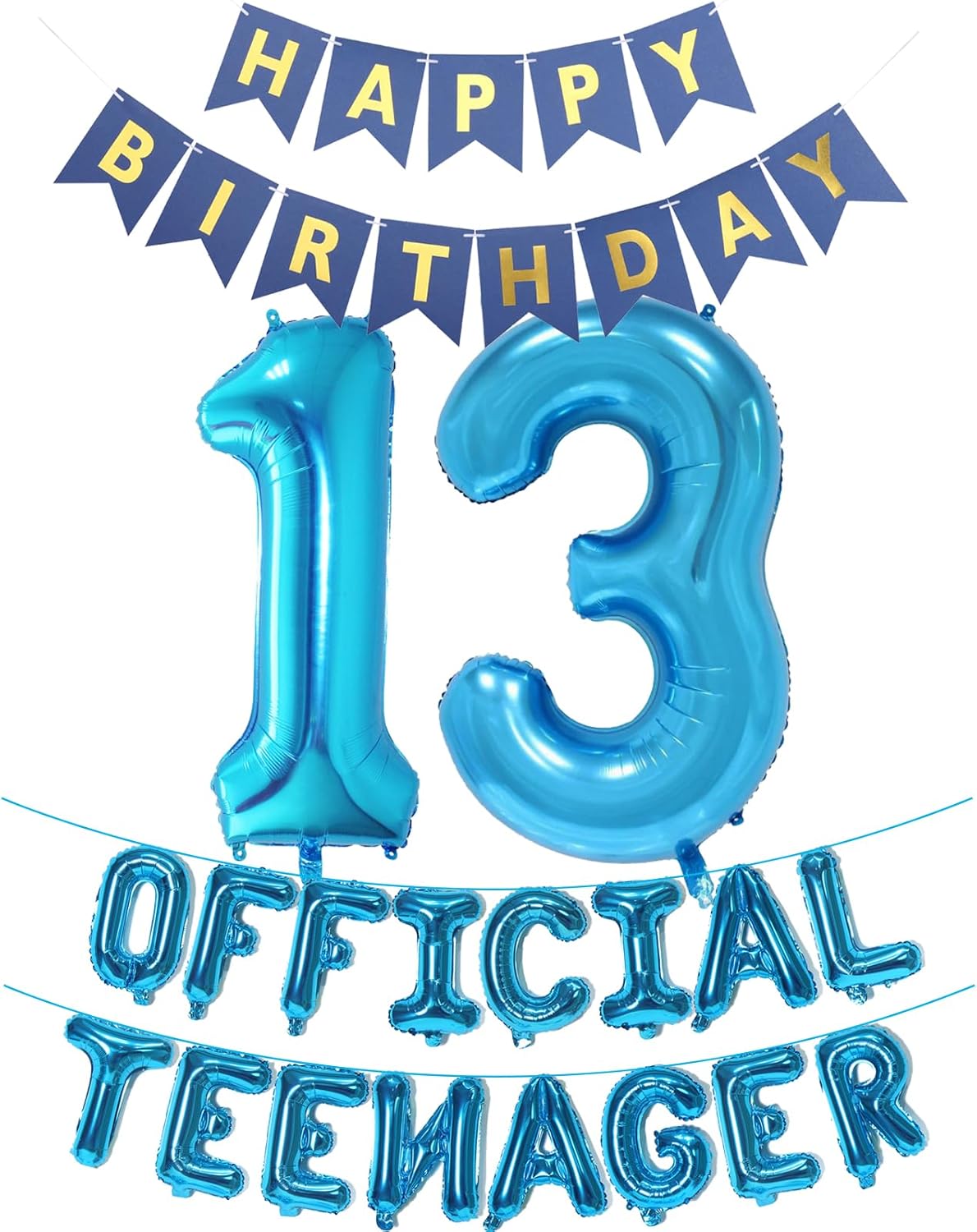 Amazon.com: Official Teenager 13th Birthday Decorations for Boys Girls ...