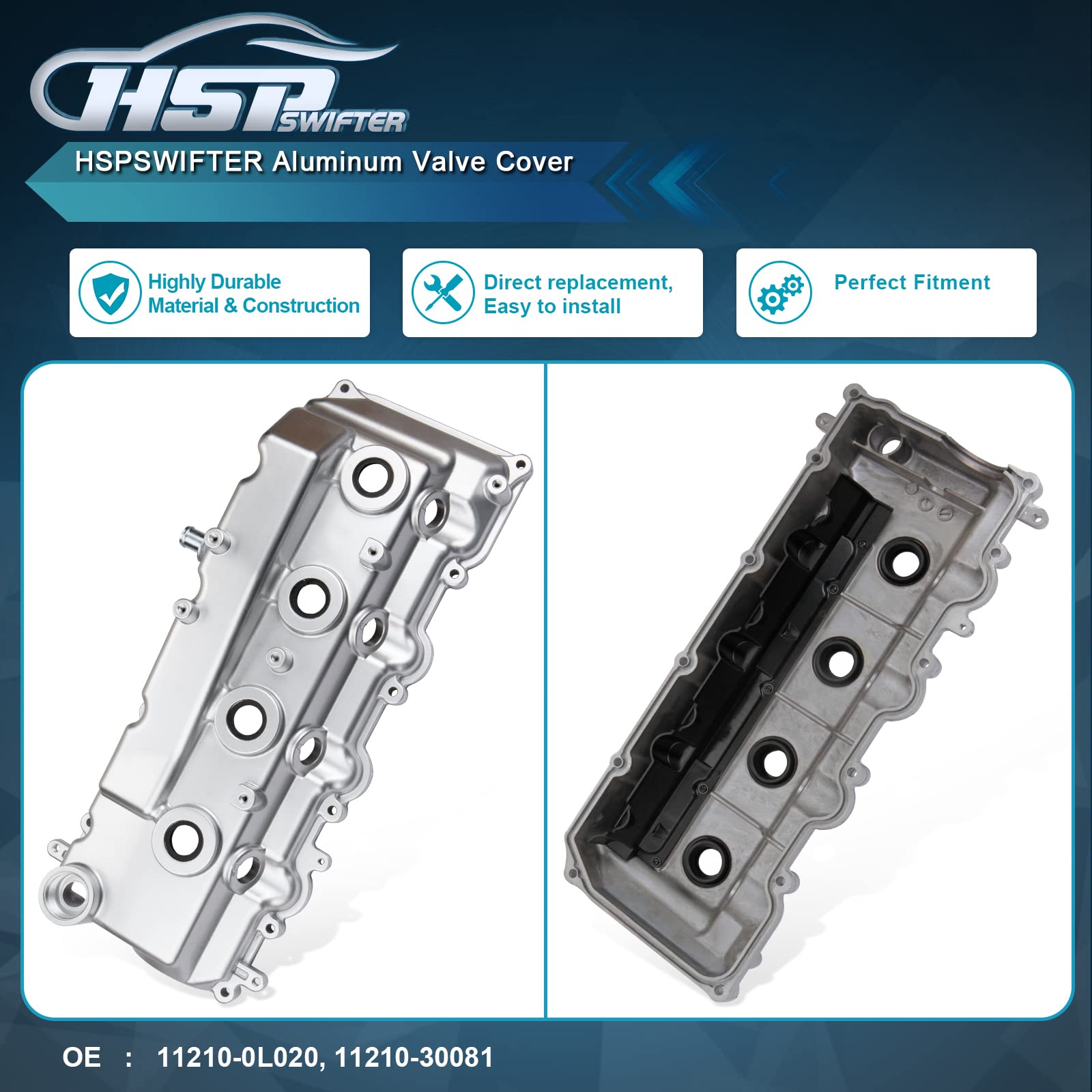 Snapklik.com : HSPSWIFTER Aluminum Valve Cover Fit For Toyota 4Runner ...