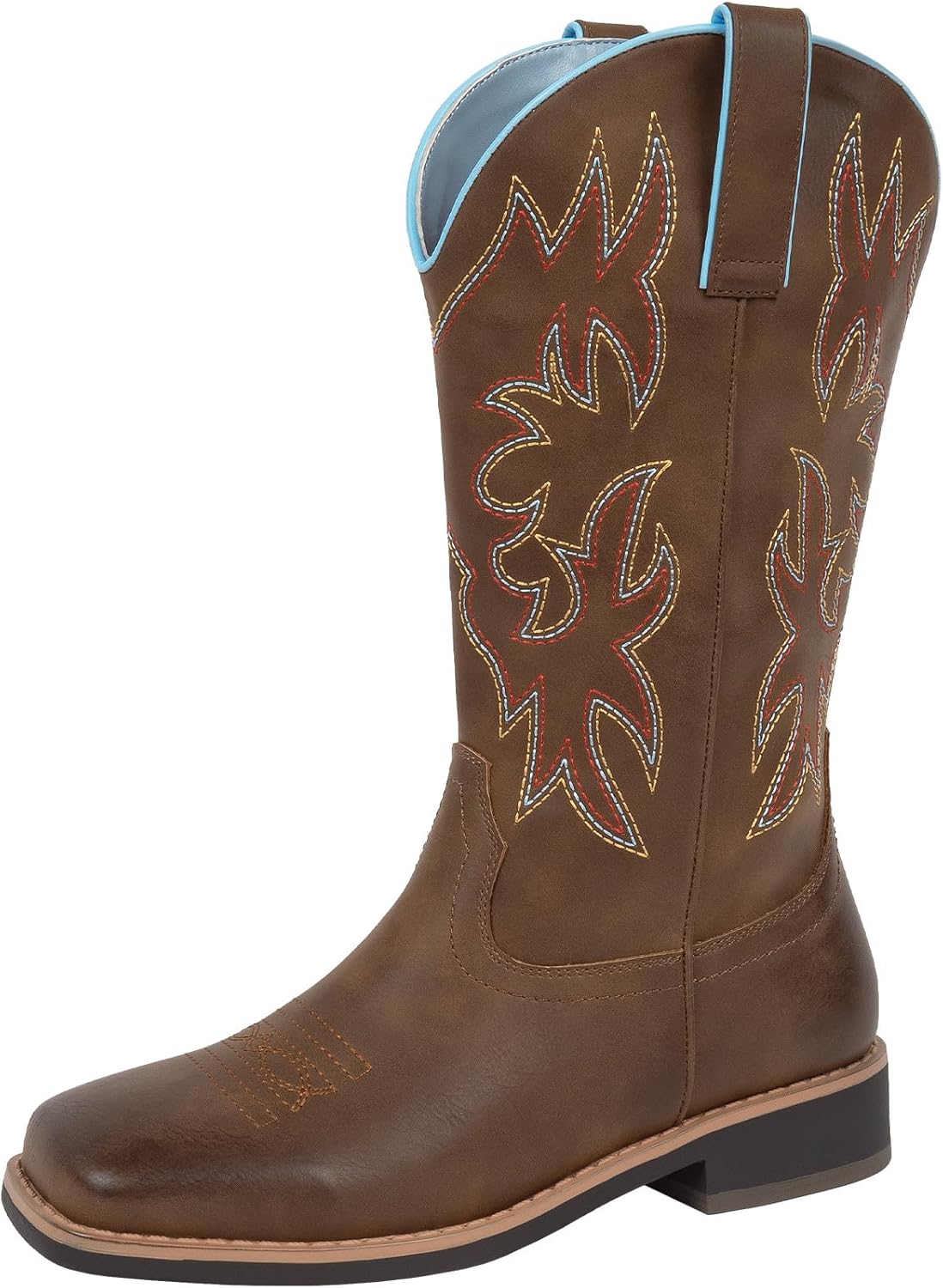 Amazon.com | SheSole Wide Width Cowboy Boots for Women Square Toe ...