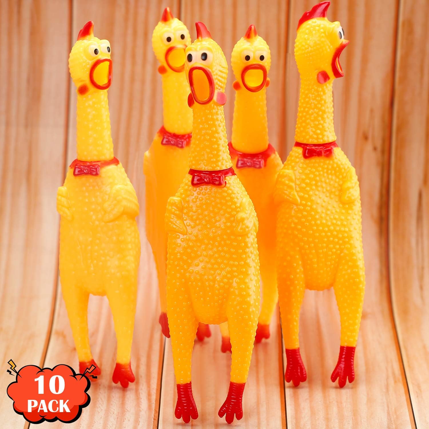 Pet Supplies : Keklle 2 Pack Large Screaming Chicken Toy Rubber ...
