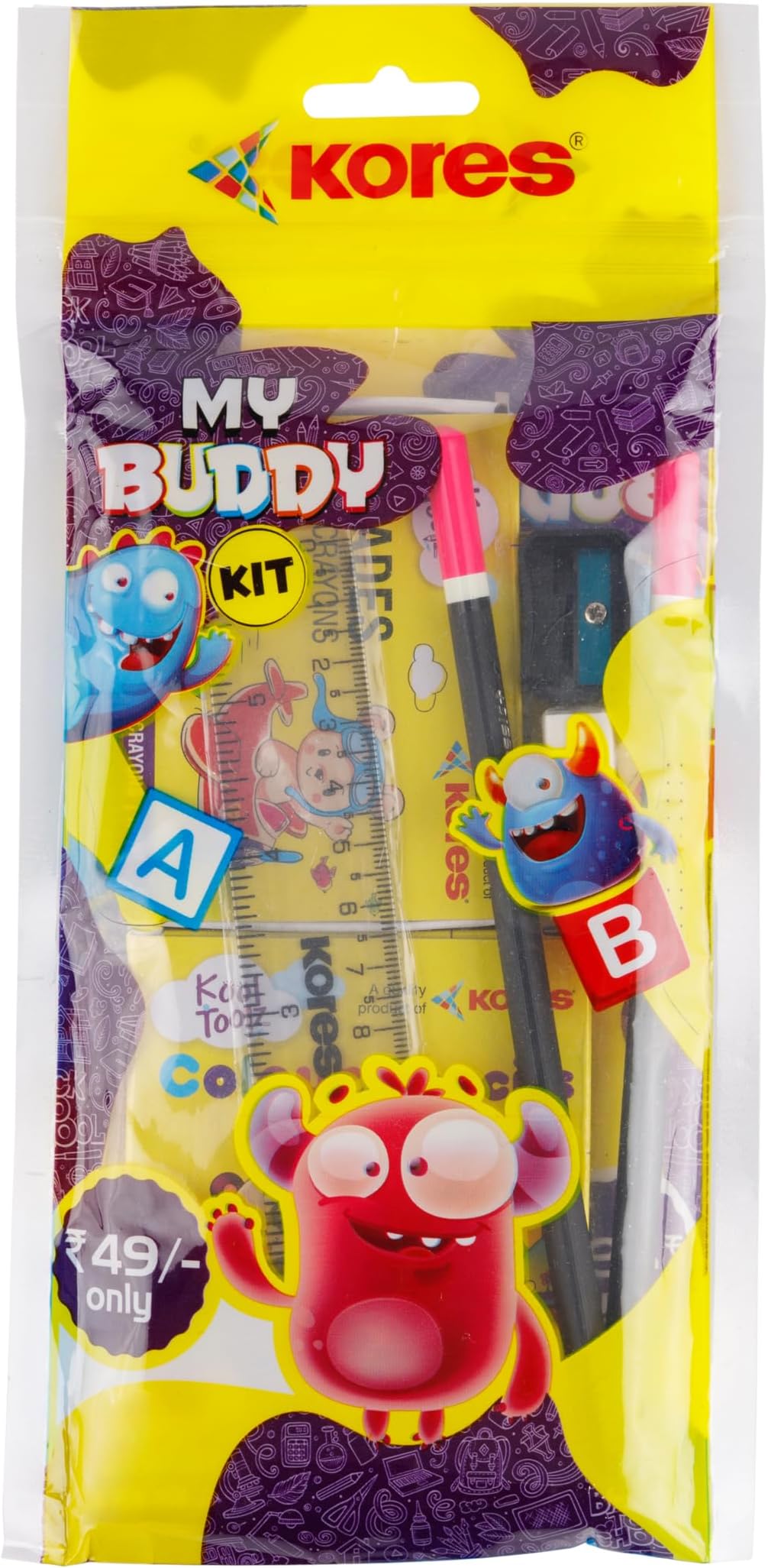 Kores My Buddy Kit | Gift Pack| Wax Crayons Colour Set| Colour Pencils ...
