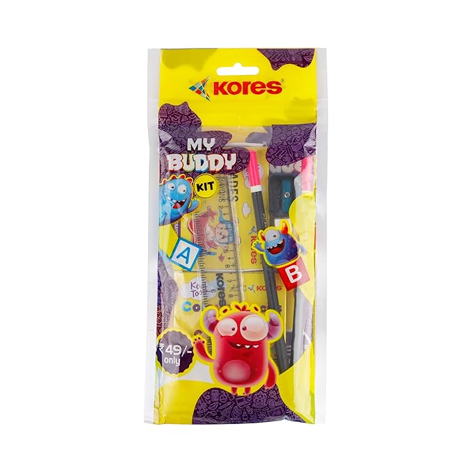 Kores My Buddy Kit | Gift Pack| Wax Crayons Colour Set| Colour Pencils ...