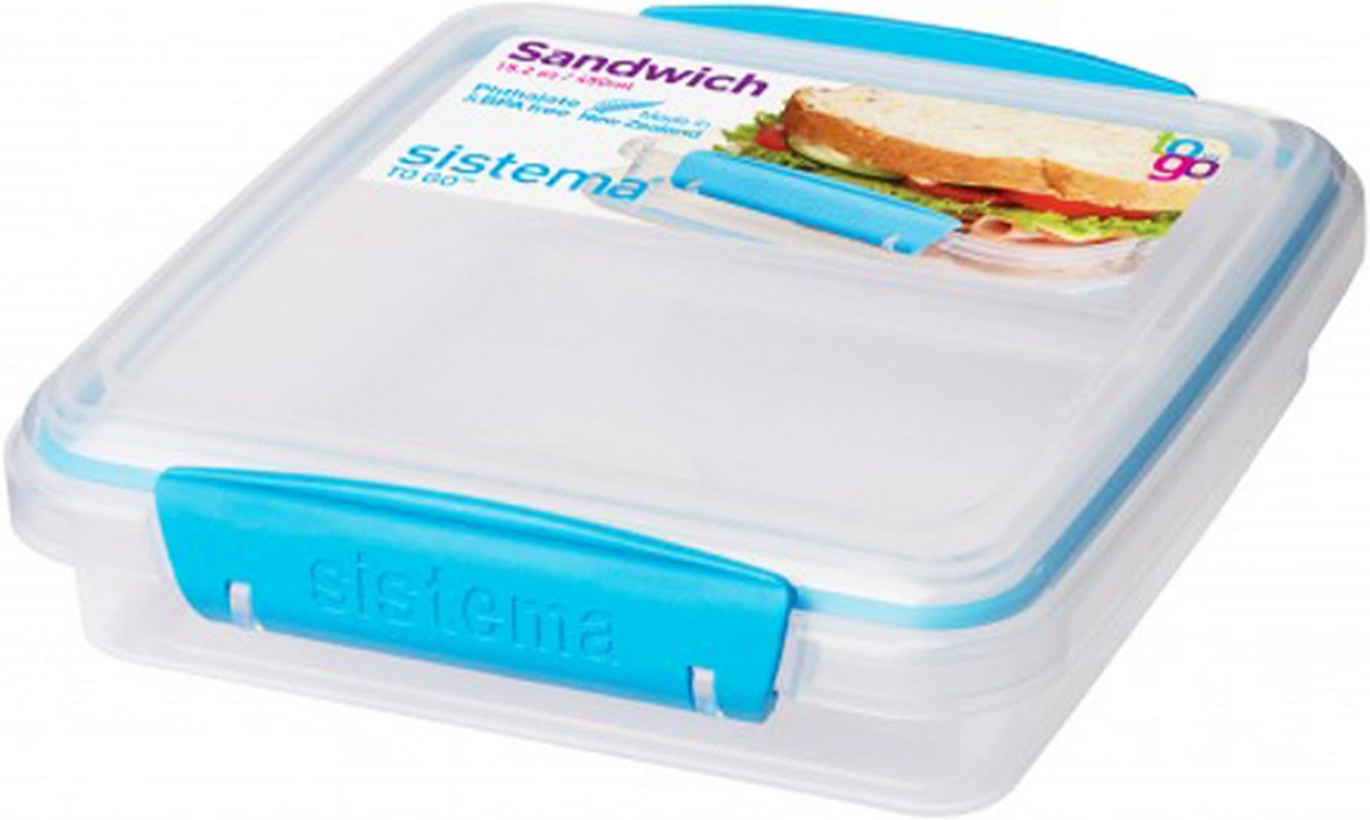 Amazon.com: Sistema To Go Collection Sandwich Box Food Storage ...
