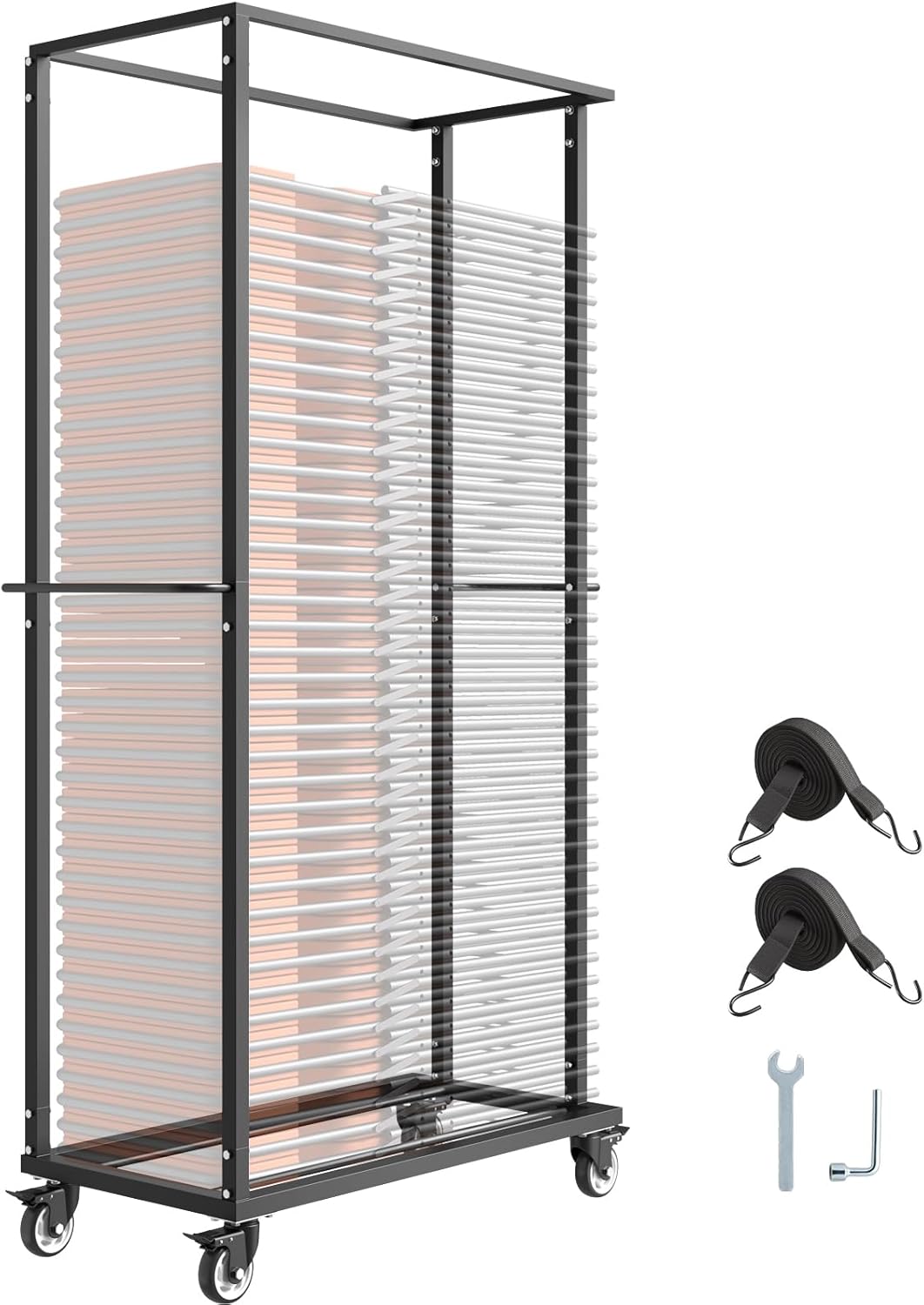 Amazon.com: VEVOR Folding Chair Rack, 500 LBS Capacity, Heavy-Duty ...