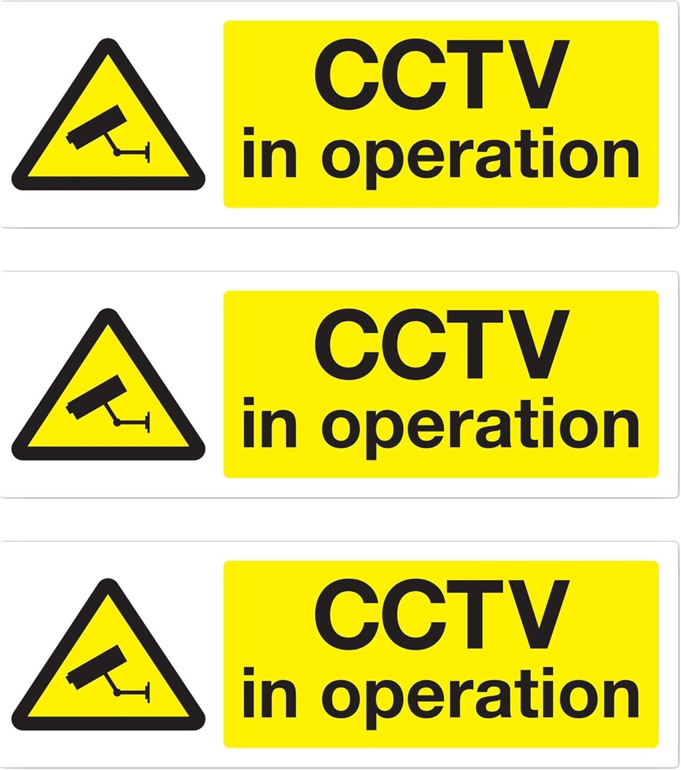 3pcs 300mm x 100mm Cctv In Operation Sign - Landscape - cctv sign，cctv ...