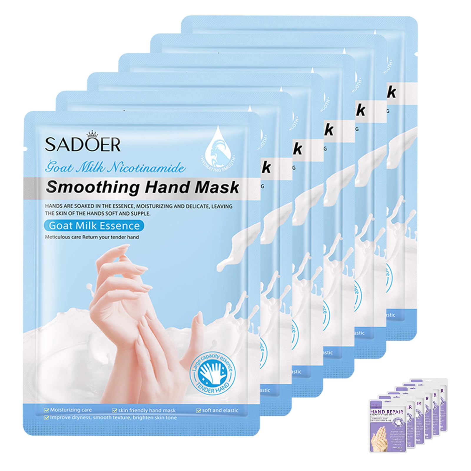 Amazon.com: Permotary Moisturizing Hand Mask Gloves for Dry Skin, 6 ...