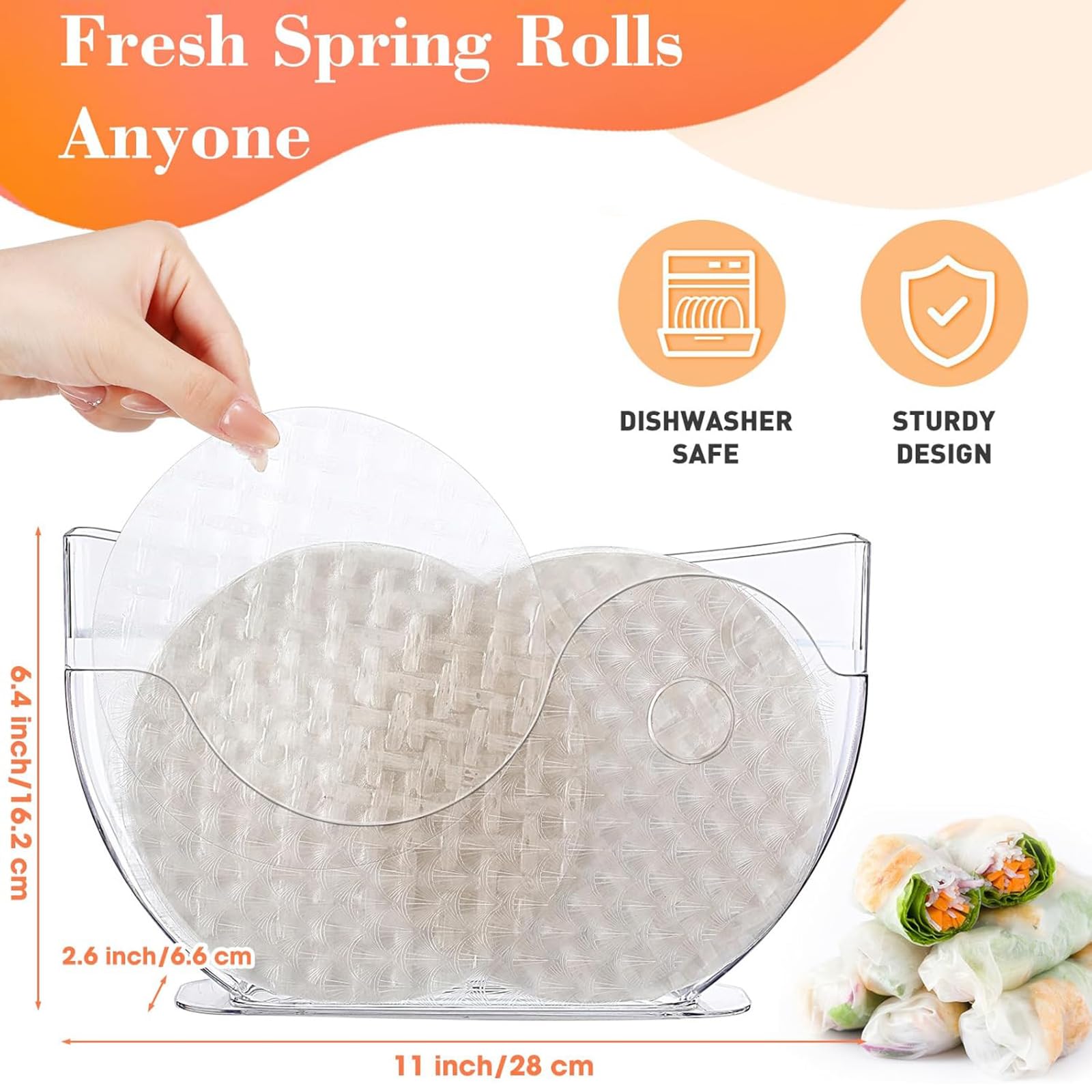 Spring Roll Water Dipper 2-Pack Rice Paper Water Bowls - Vietnamese ...