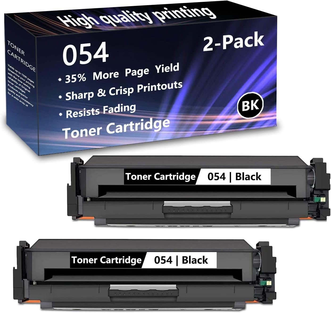 Amazon.com: 2 Pack（ 2 Black ） Cartridge 054 Toner Cartridge Replacement ...