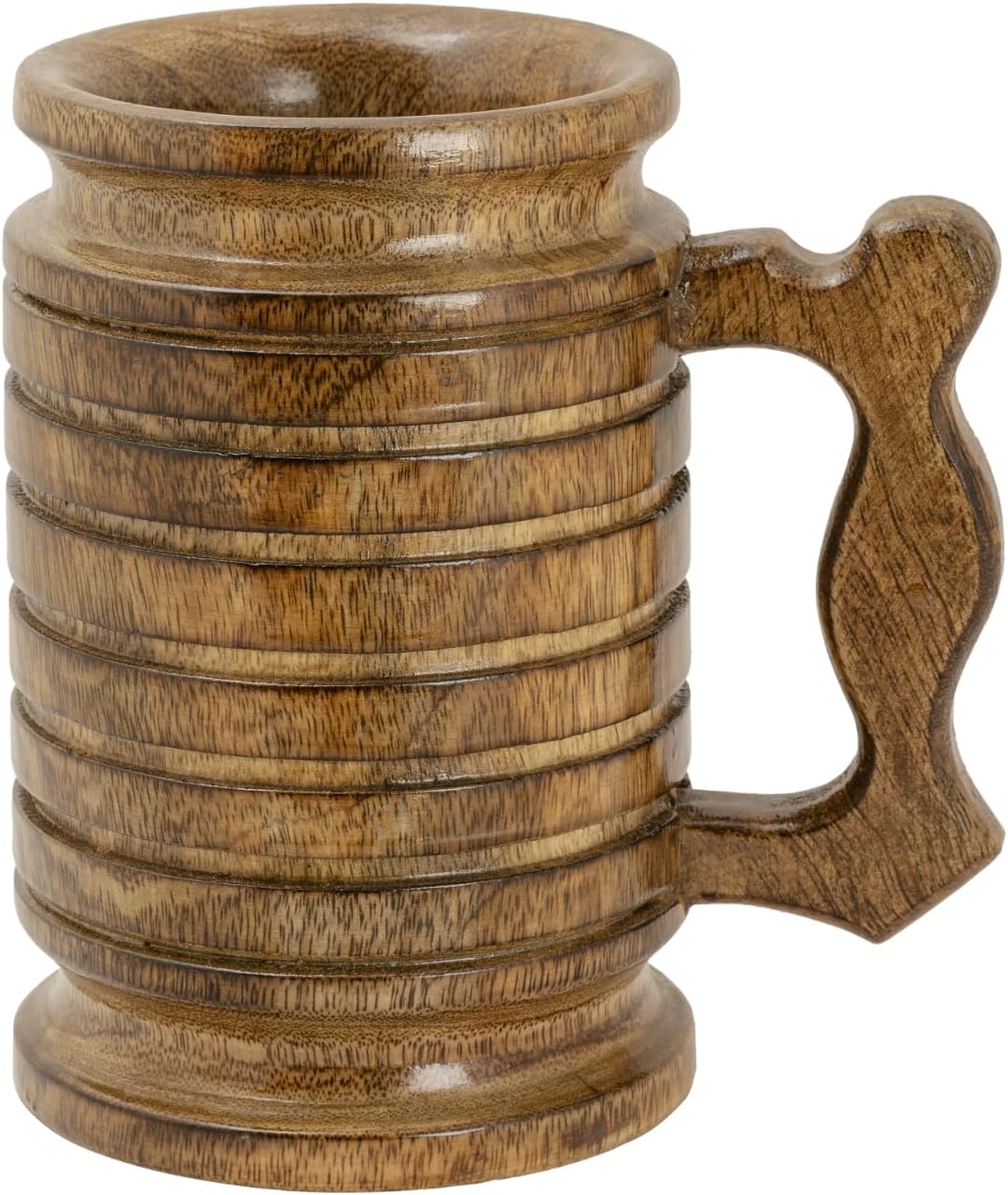 Amazon.com | Handmade Wooden Beer Mug With Lid - 20 oz (600ml) Capacity ...