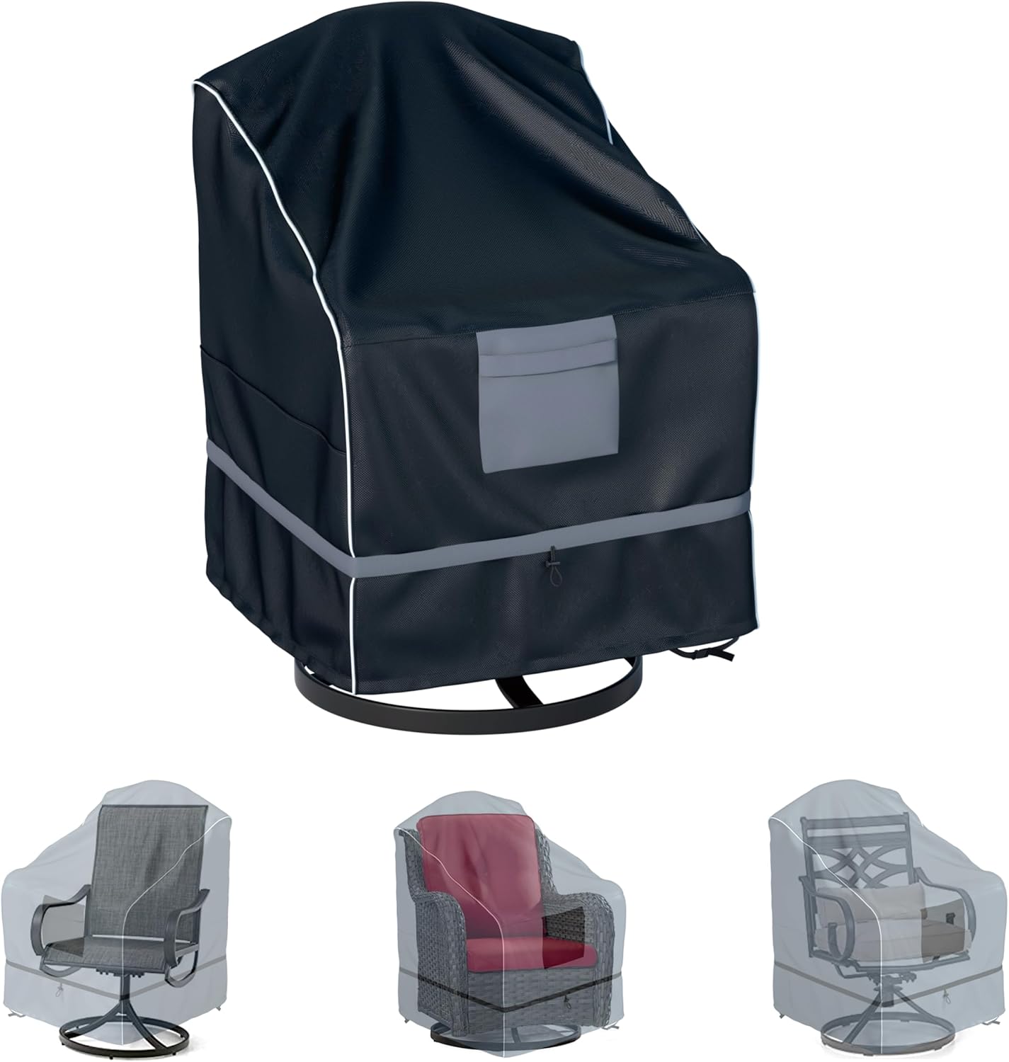 Amazon.com : Outdoor Swivel Recliner Cover, Waterproof Heavy Duty ...