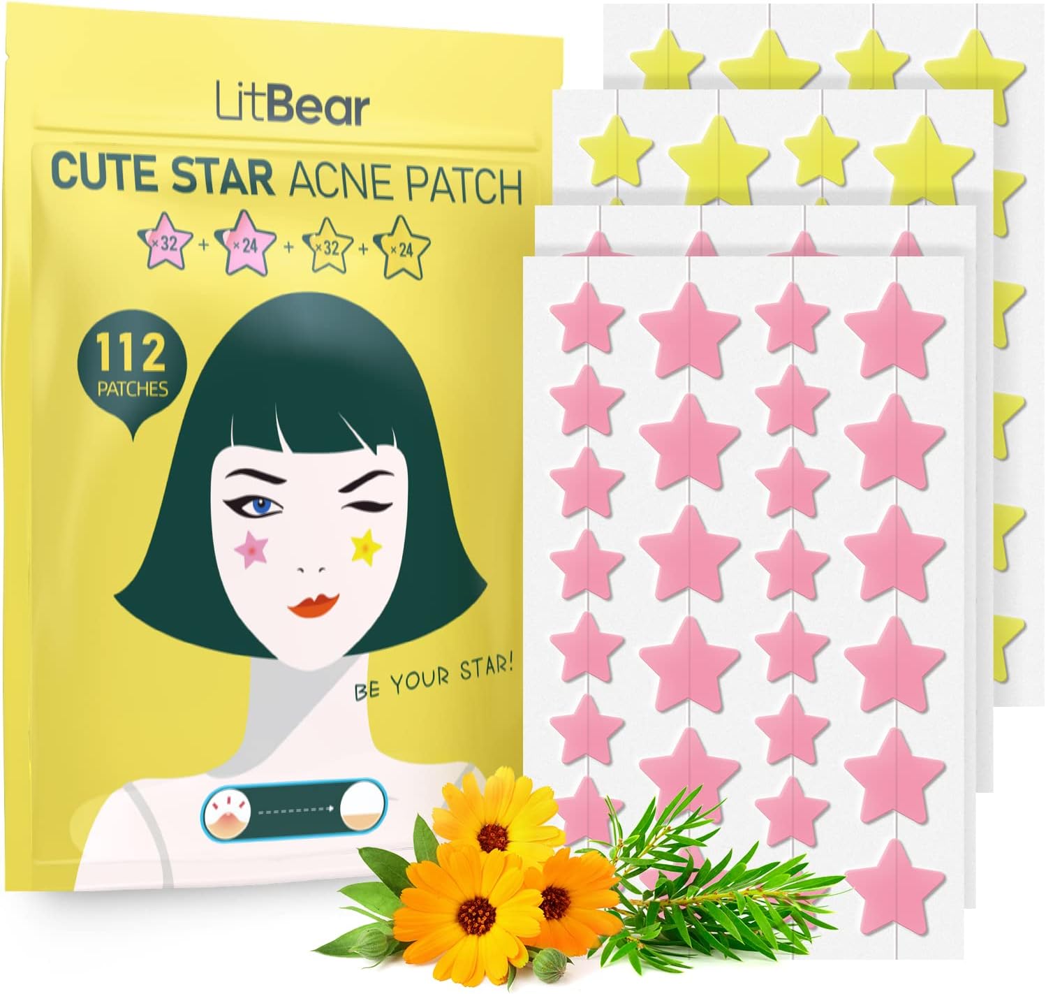 Amazon.com: LitBear Acne Patch Pimple Patch, Cat Shaped Acne Absorbing ...