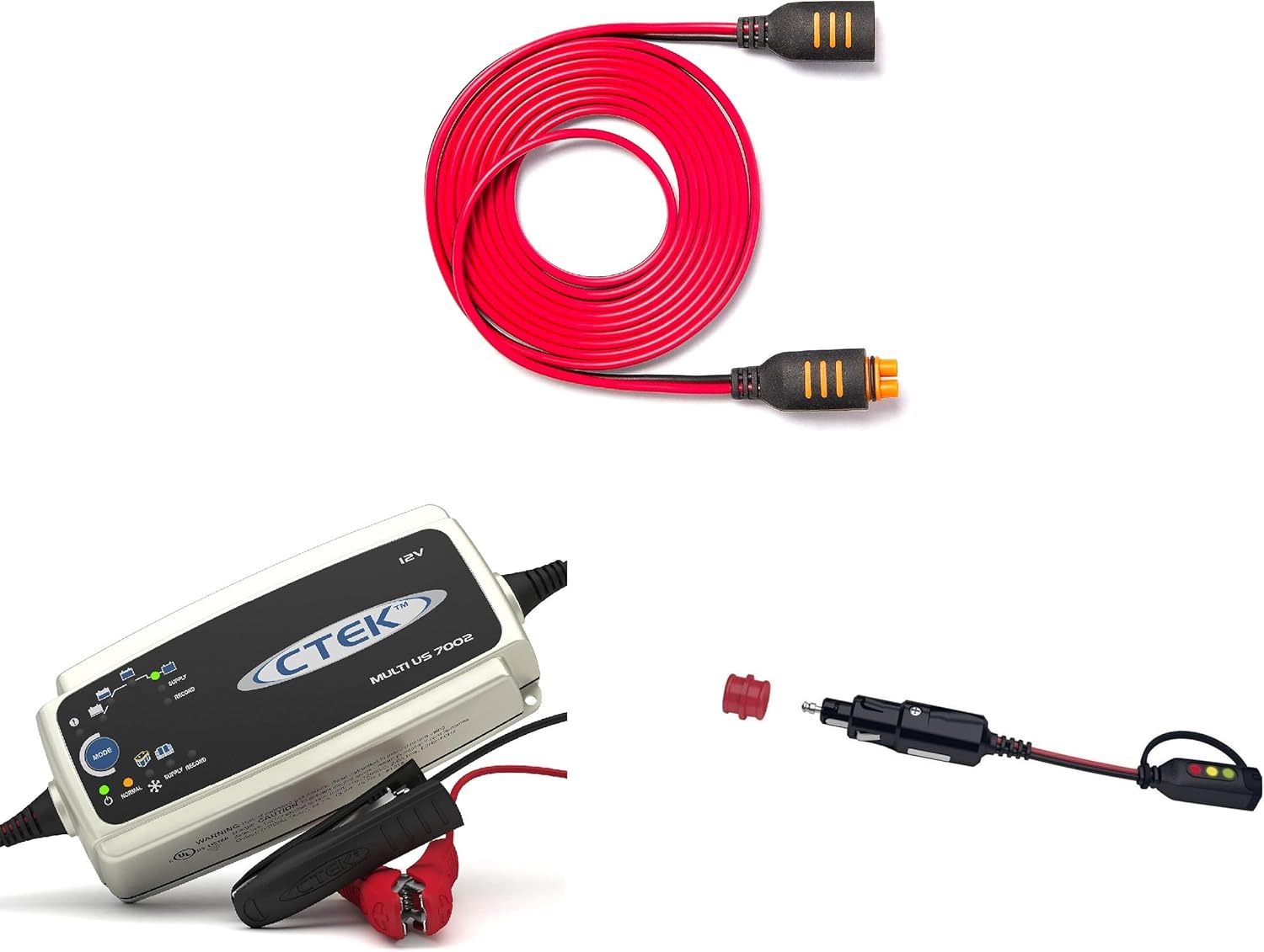 Amazon.com: CTEK Bundle | 56-353 Multi US 7002 Fully Automatic 12-Volt ...