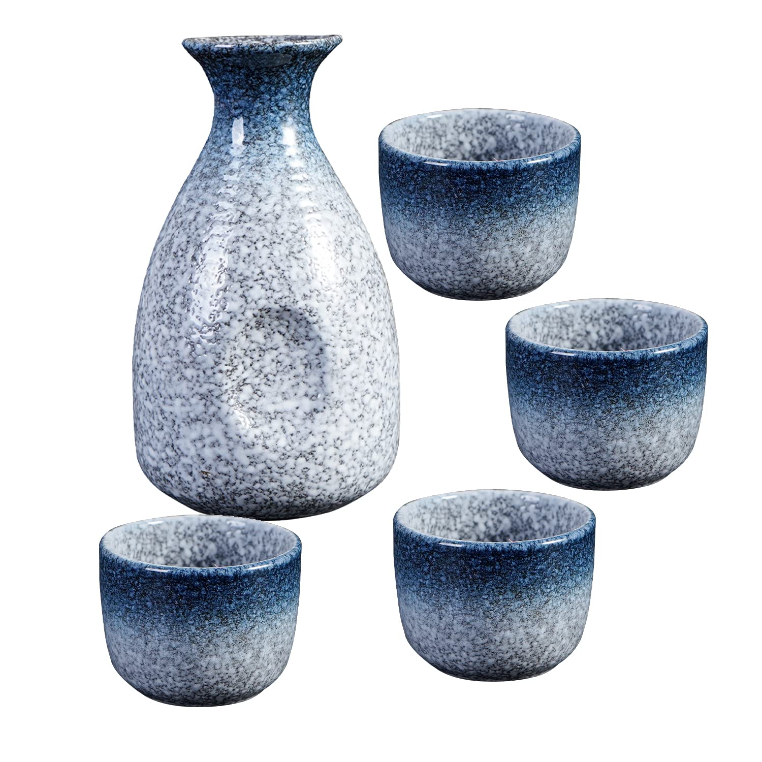 Tangger 5pcs Sake Set Made of Japanese Ceramics Japanese Sake Pot Set ...