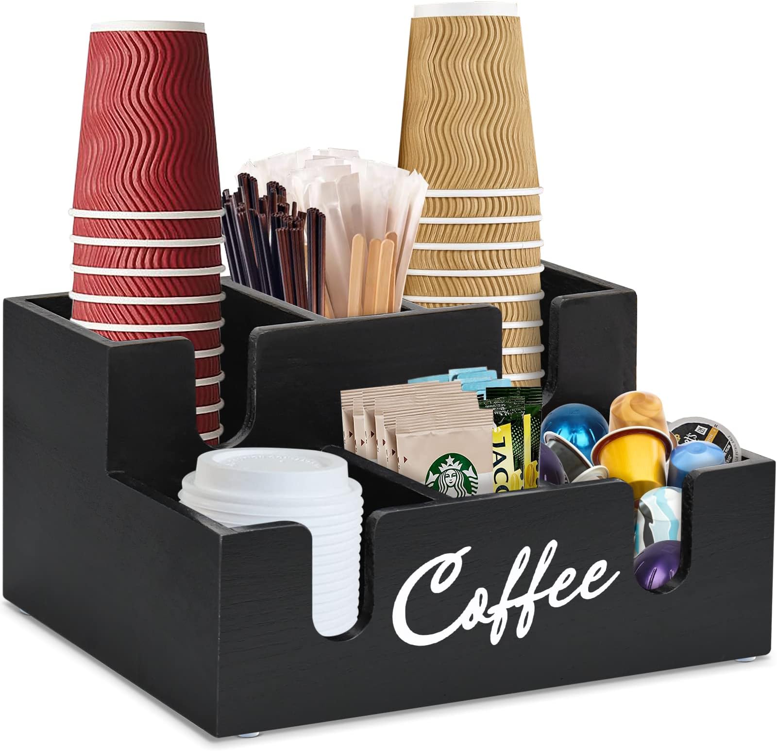 Amazon.com - Sundia Coffee Bar Station Organizer Tea Bag Storage Cup ...
