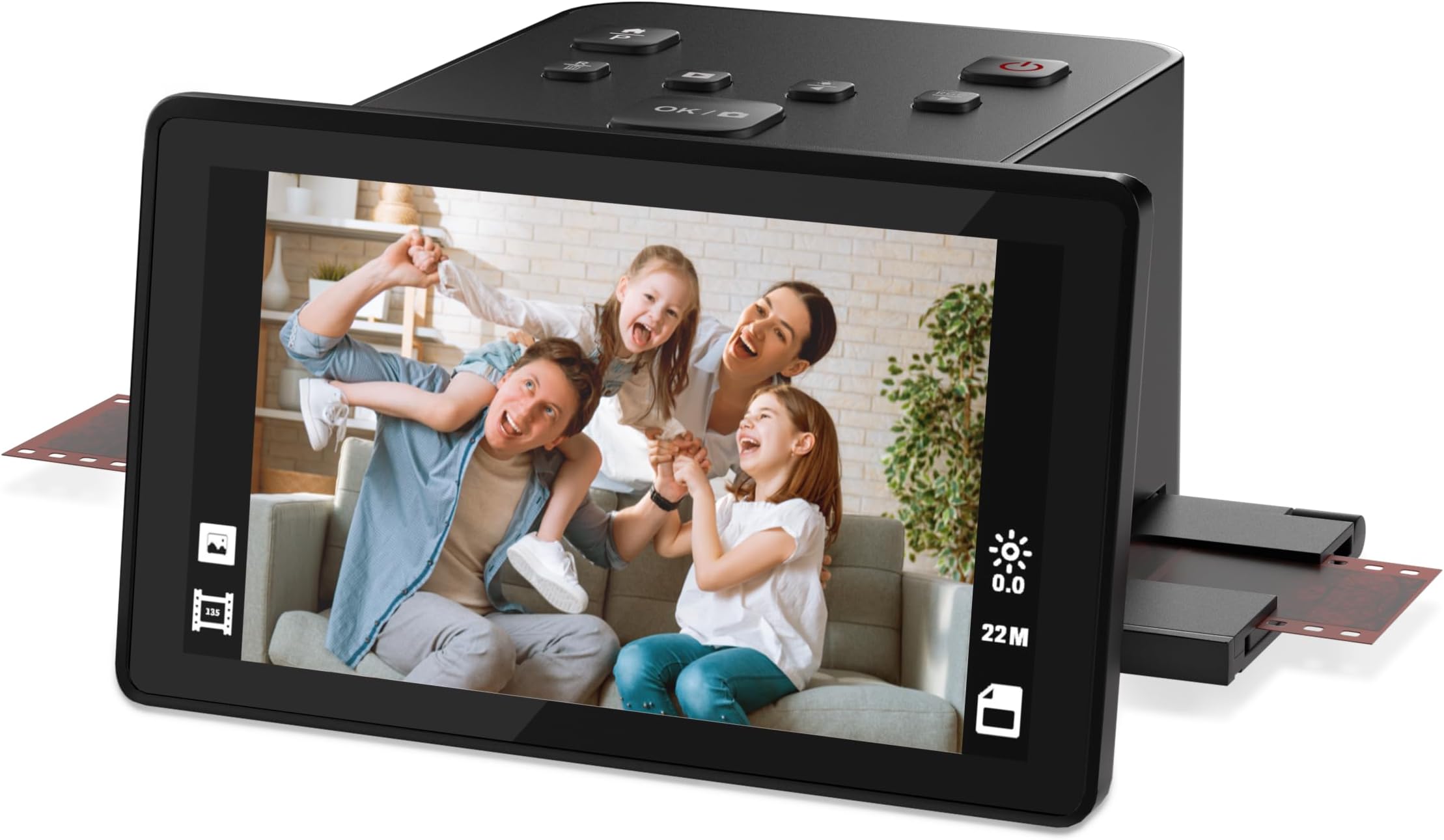 Slide Scanner Digital Film Scanner with Large 5" LCD Screen, Negatives ...