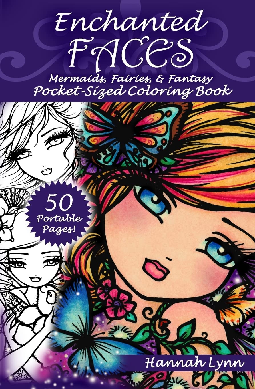 Enchanted Faces: Mermaids, Fairies, & Fantasy Pocket-Sized Coloring ...