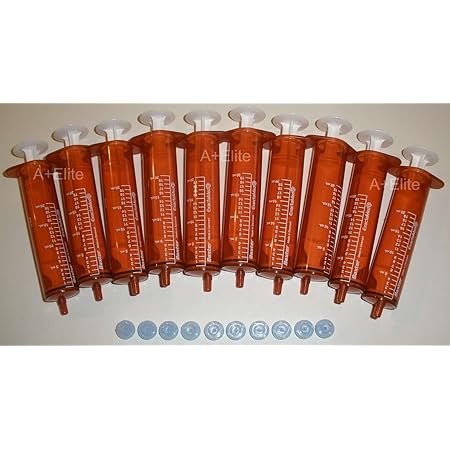 Amazon.com: BAXA ExactaMed Oral Liquid Medication Syringe 20cc/20mL 10 ...