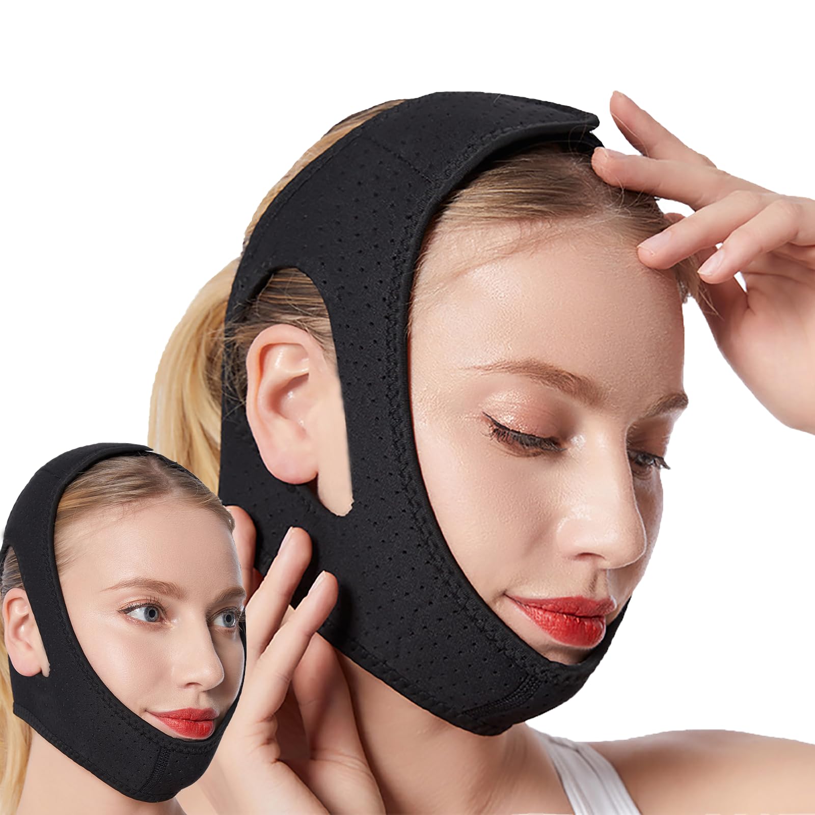 Amazon.com: 2 Pcs Adjustable Anti Snoring Chin Straps Unisex Chin ...
