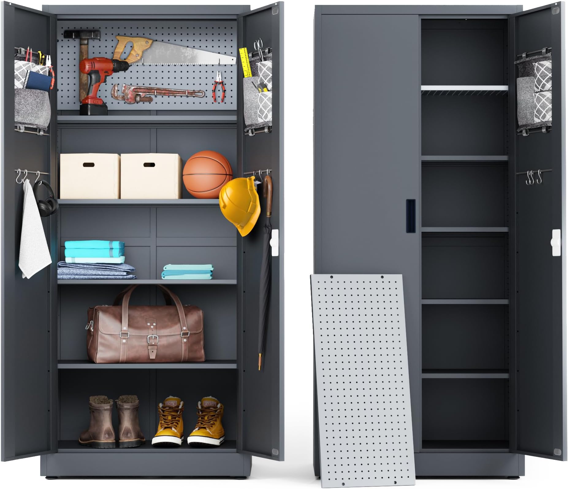 Amazon.com: Inval Piece Engineered Wood Garage Storage System, Kratos 5 ...