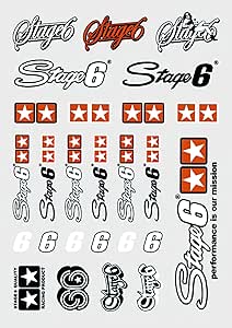 Amazon.com: Sticker Set Stage6 DIN A4 Size : Automotive