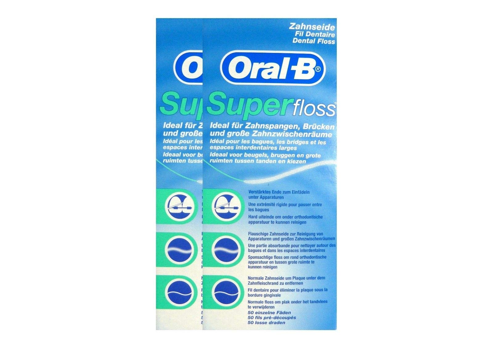 2X Oral-B Superfloss Dental Floss 50 Threads : Amazon.co.uk: Health ...