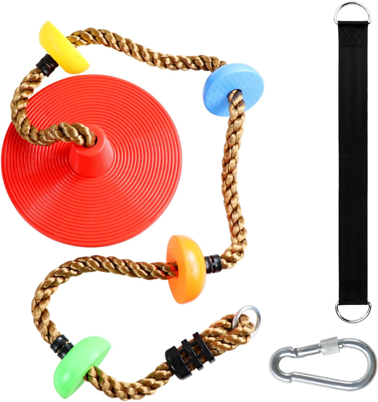 Amazon.com: Climbing Rope Tree Swing with Platforms and Disc Swing Seat ...