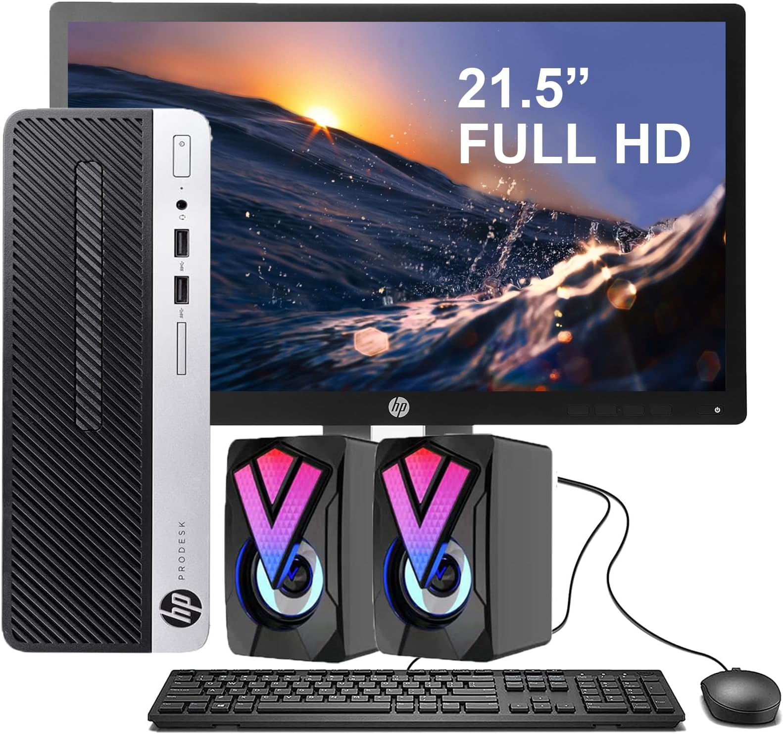 HP ProDesk 400 G6 SFF Computadora de computadora con Monitor de 21,5 ...