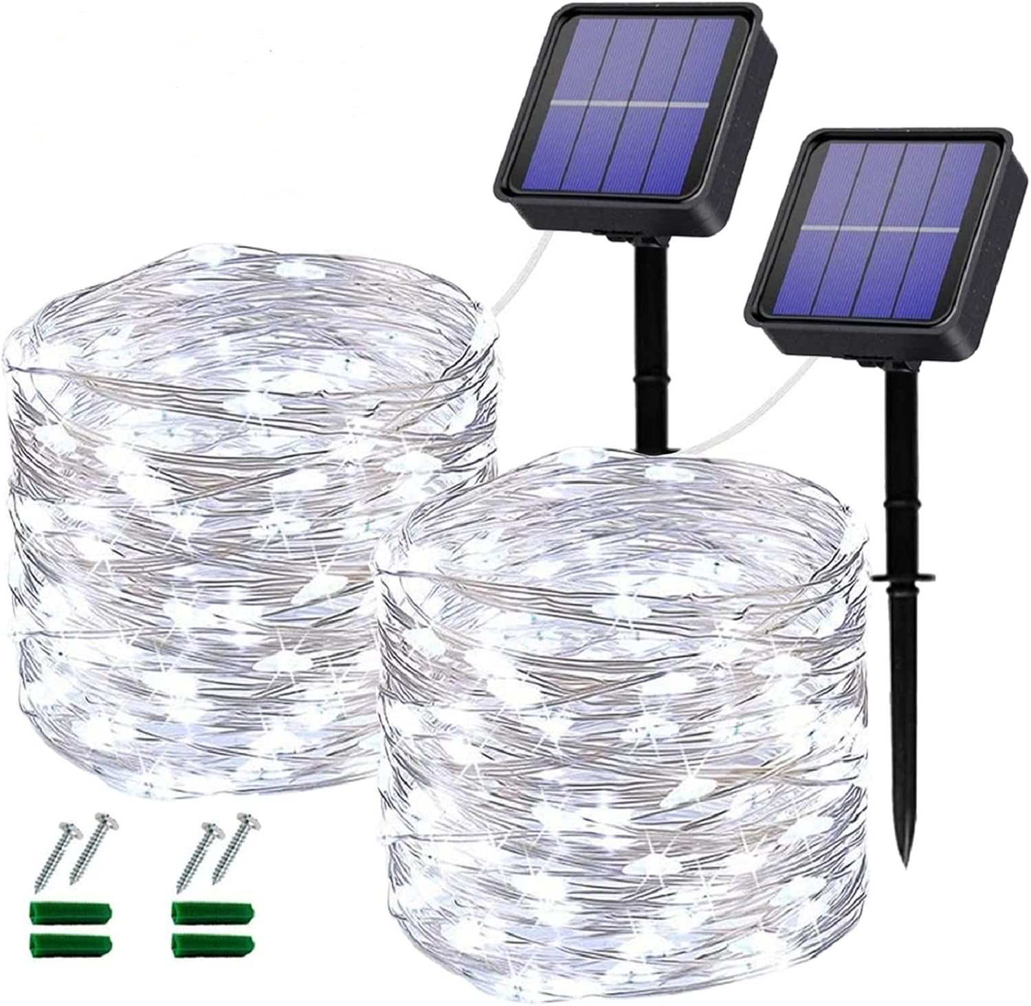 Lezonic Solar String Lights for Outside,2 Pack Total 240LED Solar ...