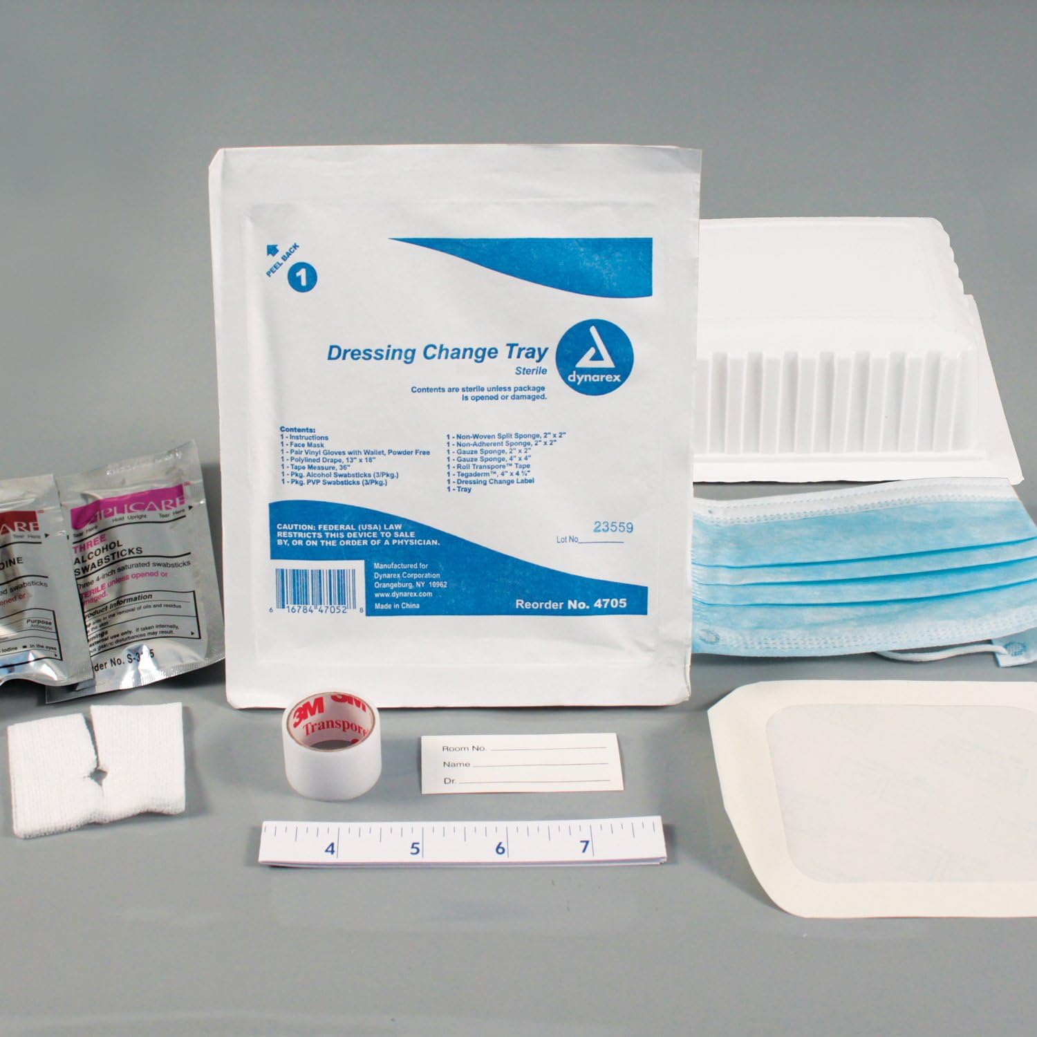 Amazon.com: Dynarex 4705 Dressing Change Tray Sterile : Health & Household