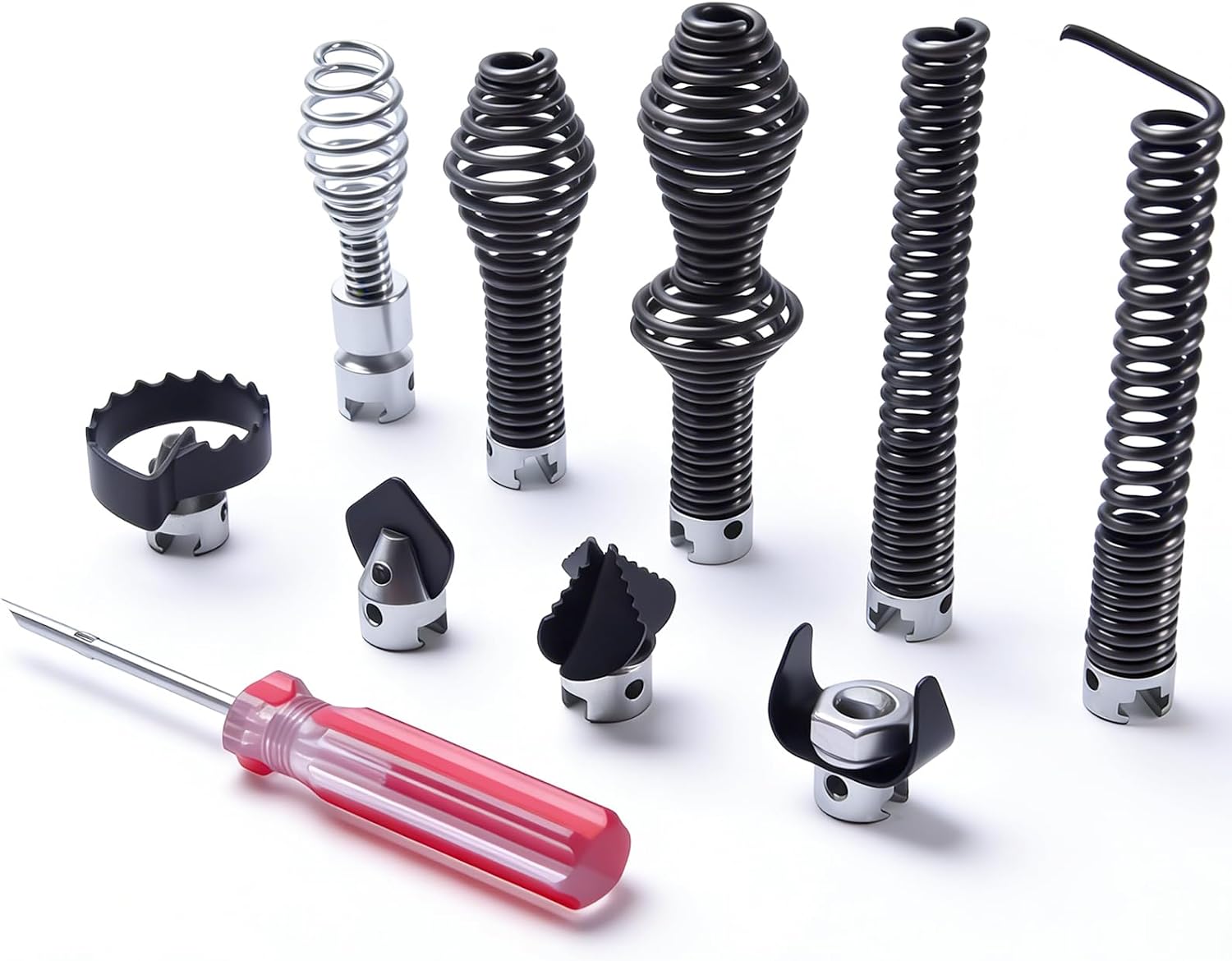 10-Piece Drain Snake Attachment Kit for RIDGID, Drain Cable Cutter Set ...