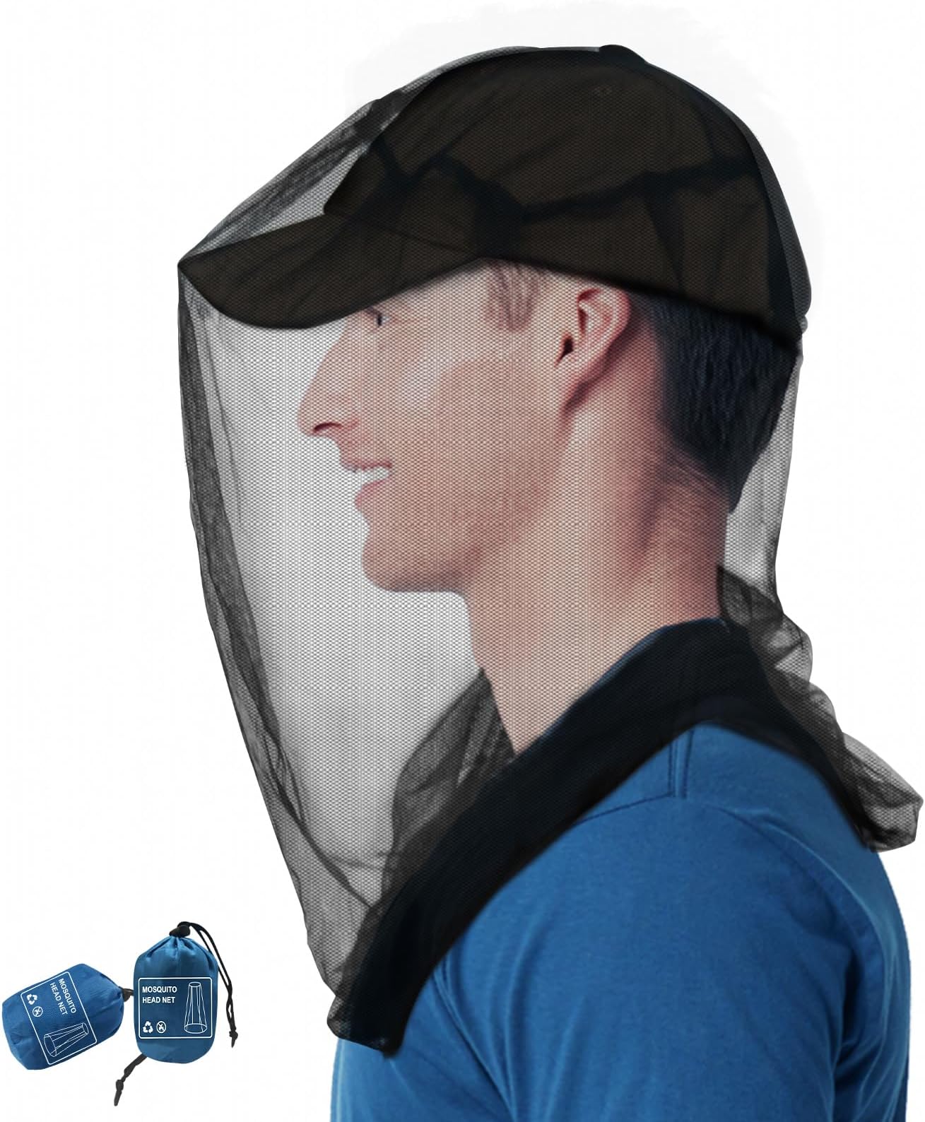 Amazon.com: Premium Mesh Mosquito Head Net Outdoor Pack of 4 Face Neck ...