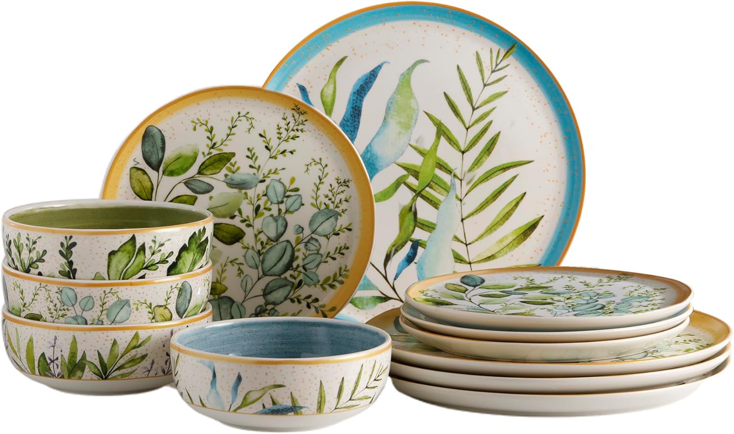 Amazon.com | Corona 12– piece Nature Botanic Forest Inspired Ceramic ...