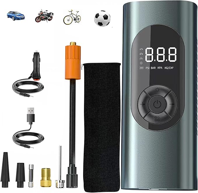 SNORF Compresor de Aire Portatil – 120W Inflador de Llantas para Auto ...