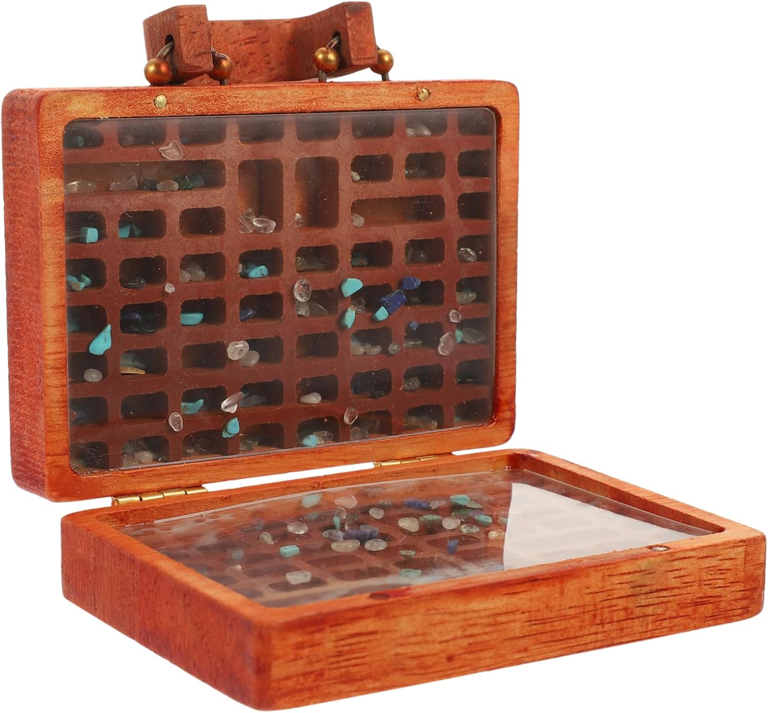 Amazon.com: SHERCHPRY Box Specimen Gems for Wood Rock Display Case Wood ...