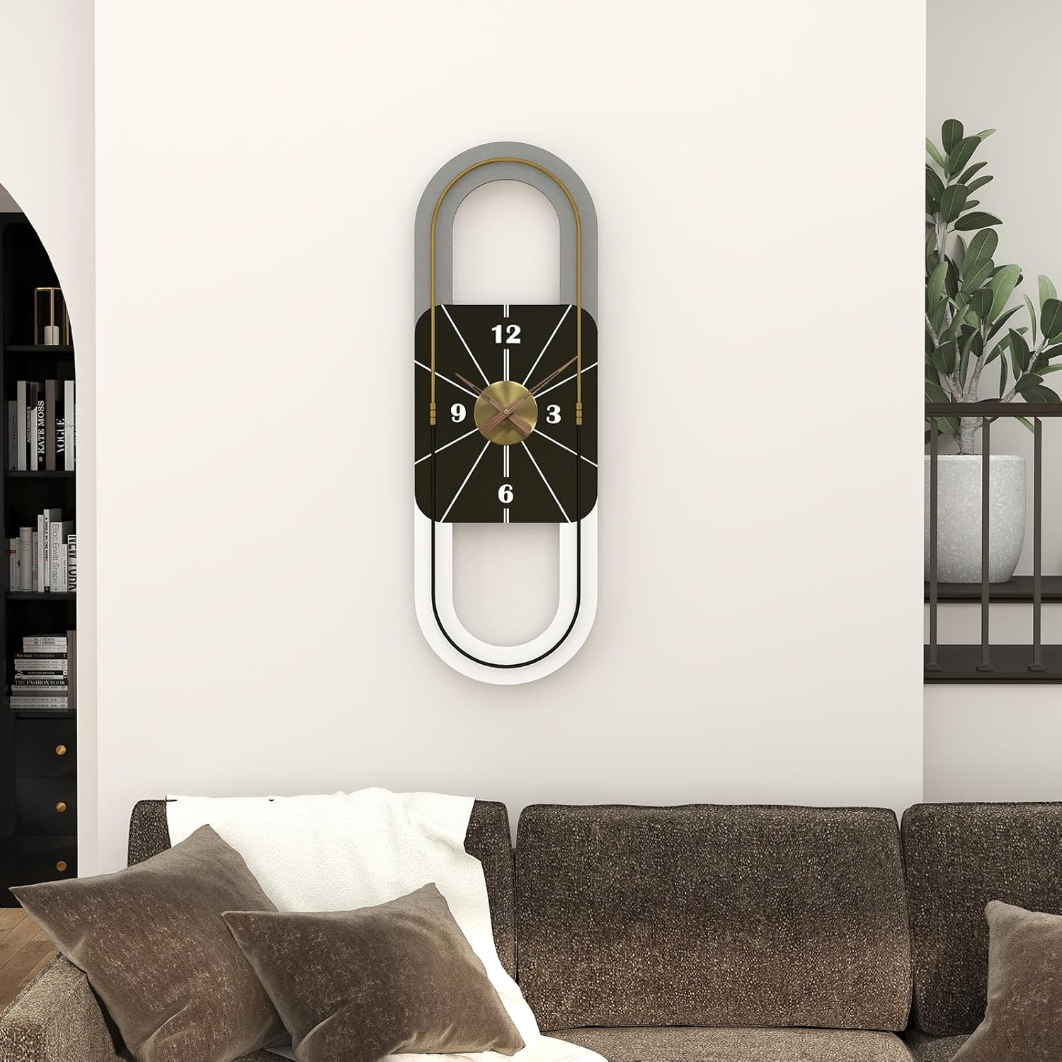 Amazon.com: XGGJWW 34x11 Inch Large Modern Wall Clock – Silent Non ...