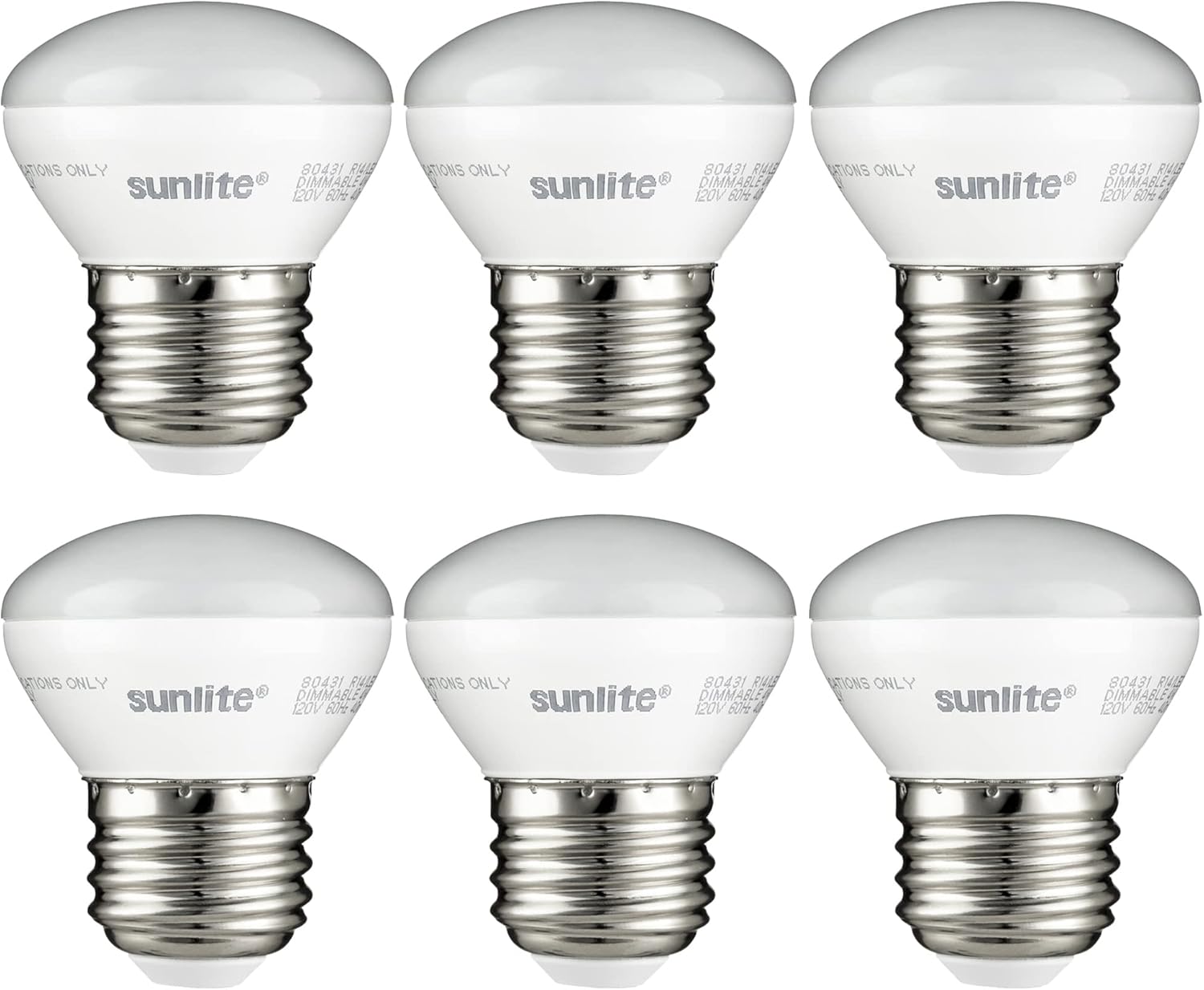 Sunlite 41762-SU LED R14 Mini Reflector Floodlight Light Bulb, 4 Watts ...