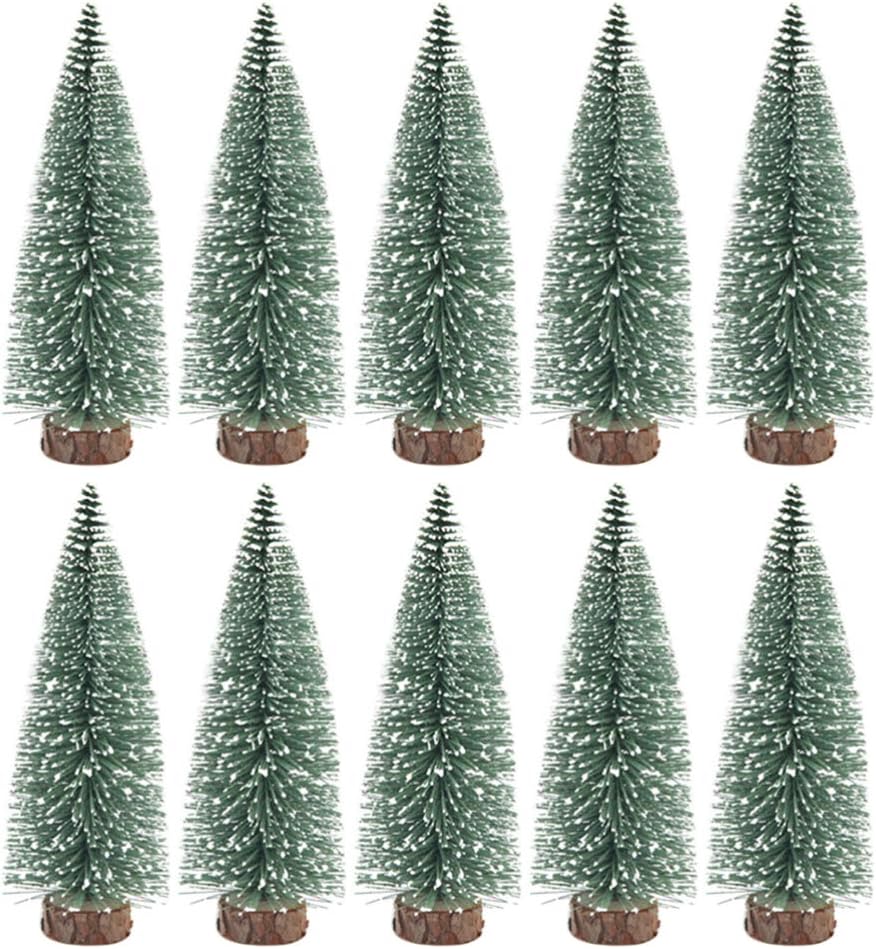 Amazon.com: NOLITOY 10Pcs Mini Christmas Trees Decor Artificial ...