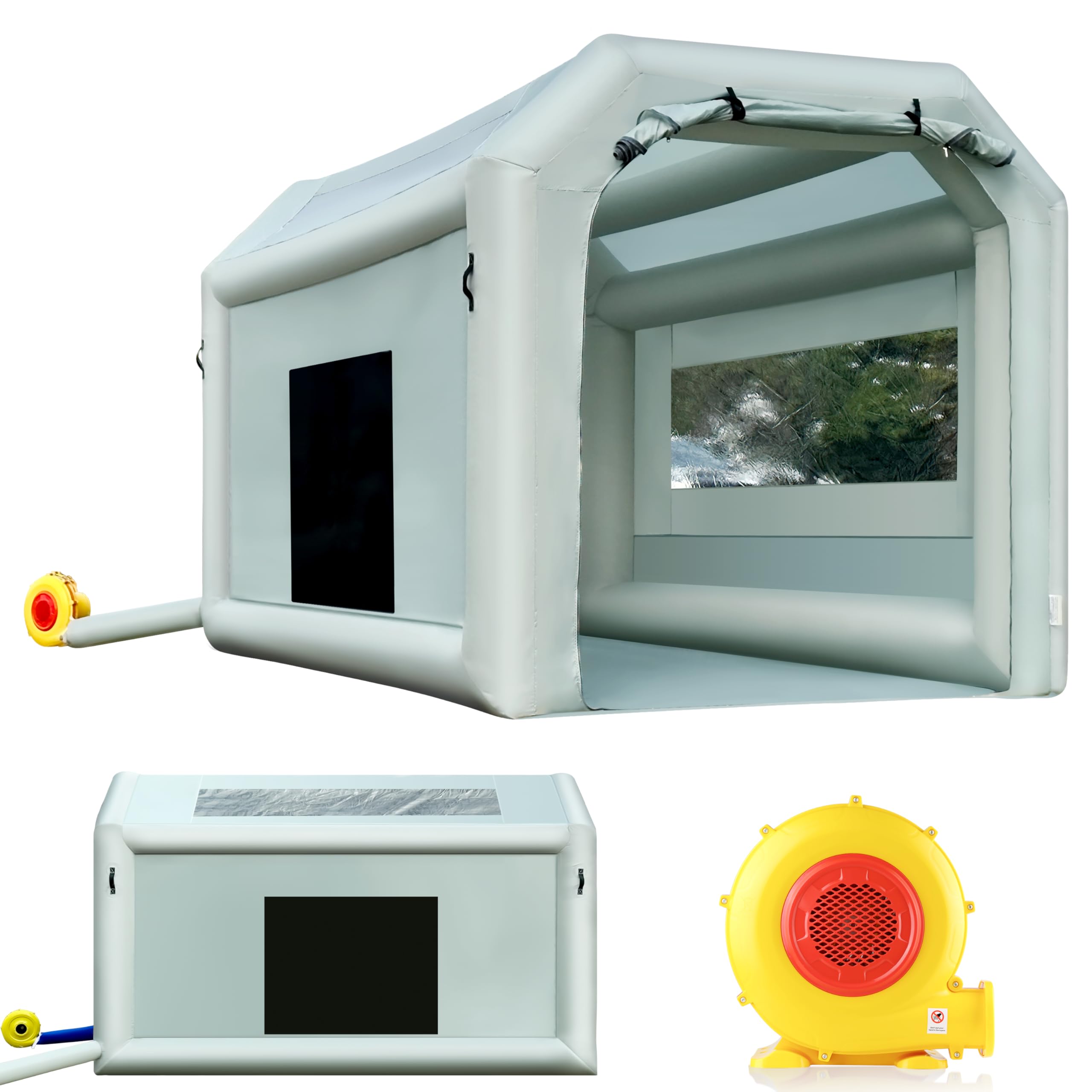 Snapklik.com : Portable Inflatable Paint Booth Tent 13X82x82Ft
