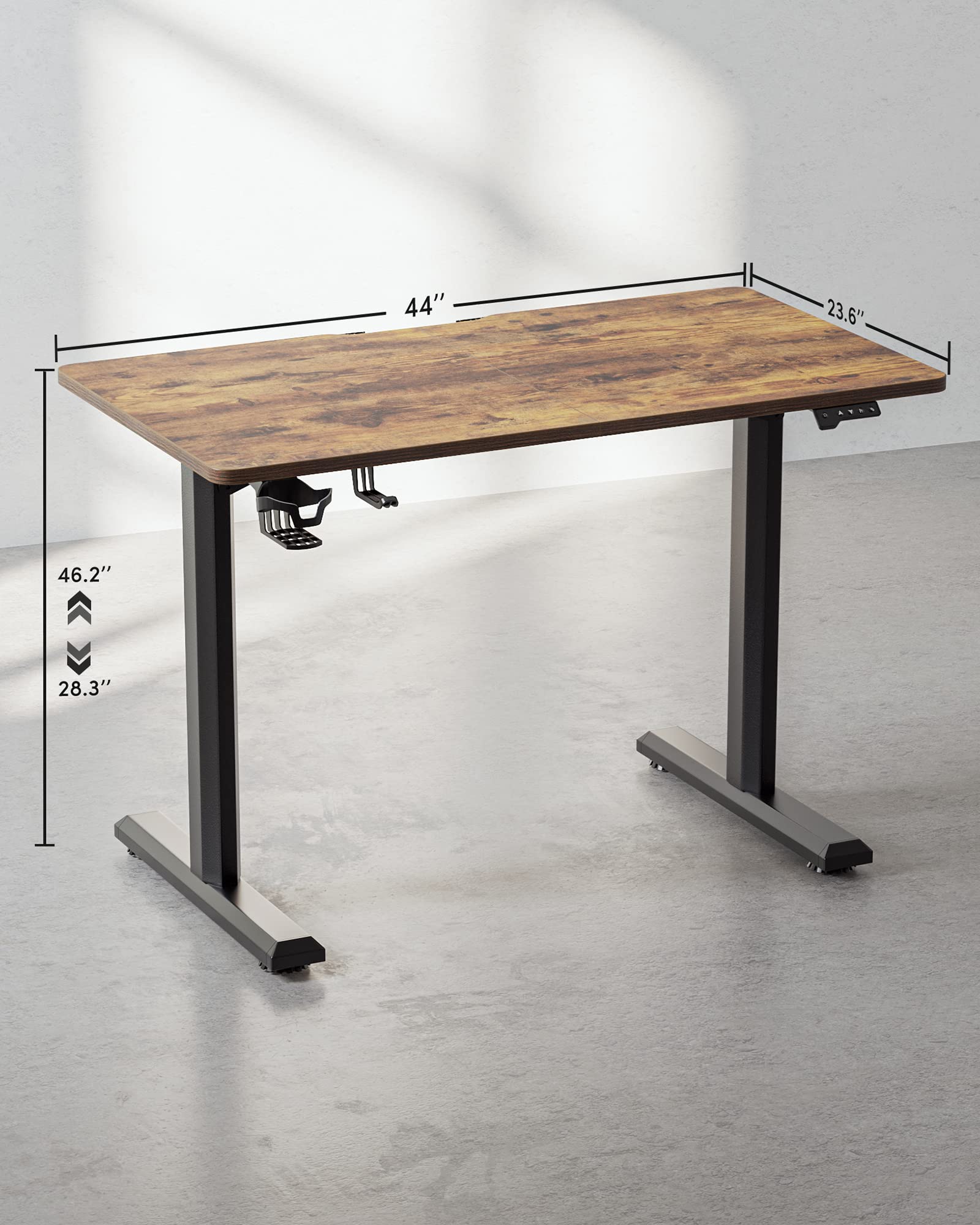 Snapklik.com : CubiCubi Electric Standing Desk, 44 X 24 Inches Height ...