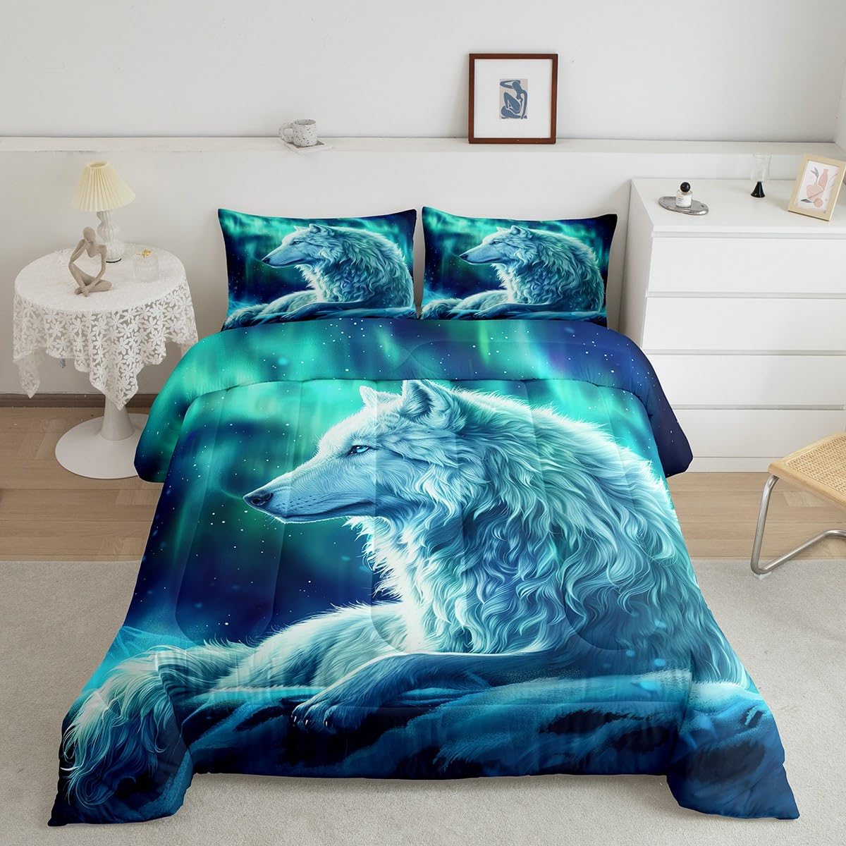 Amazon.com: Feelyou Kids Boys Girls Wolves Bedding Set Twin, Wolves ...