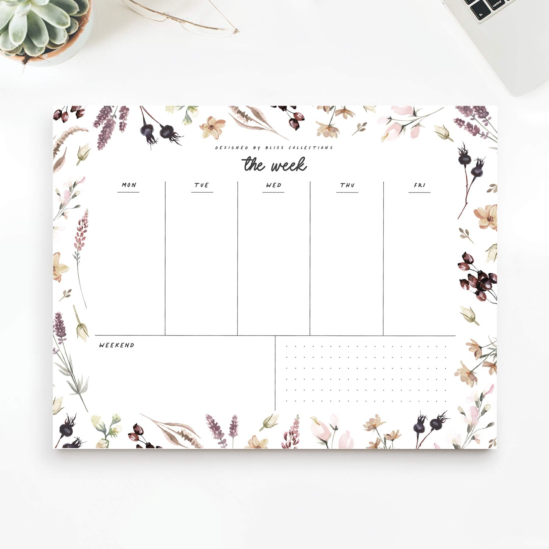 Amazon.com : Weekly Planner Pad: To Do List Desk Notepad with Multiple ...