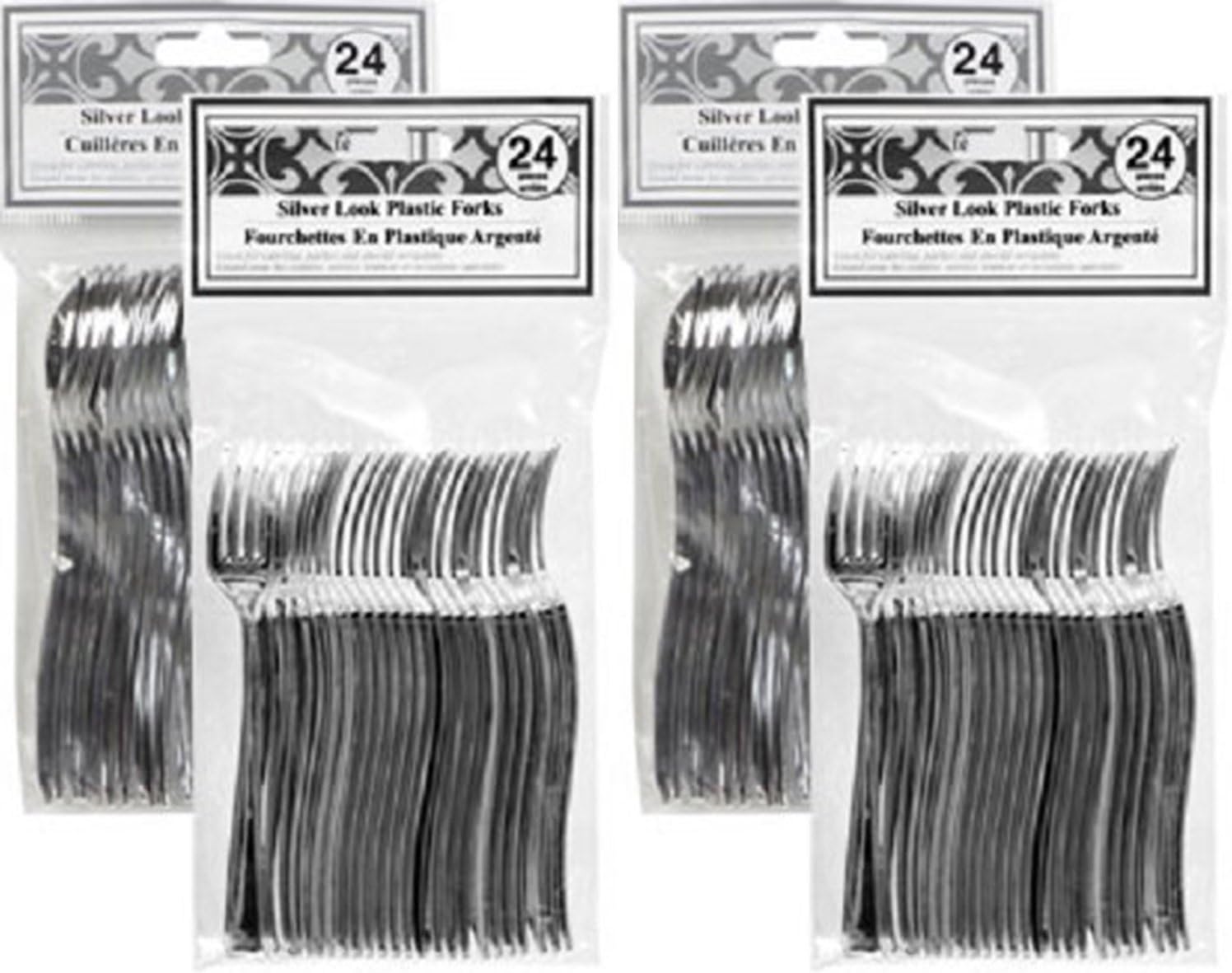 Amazon.com: Mini Silver Forks and Mini Silver Spoons, 48 each (96 ...