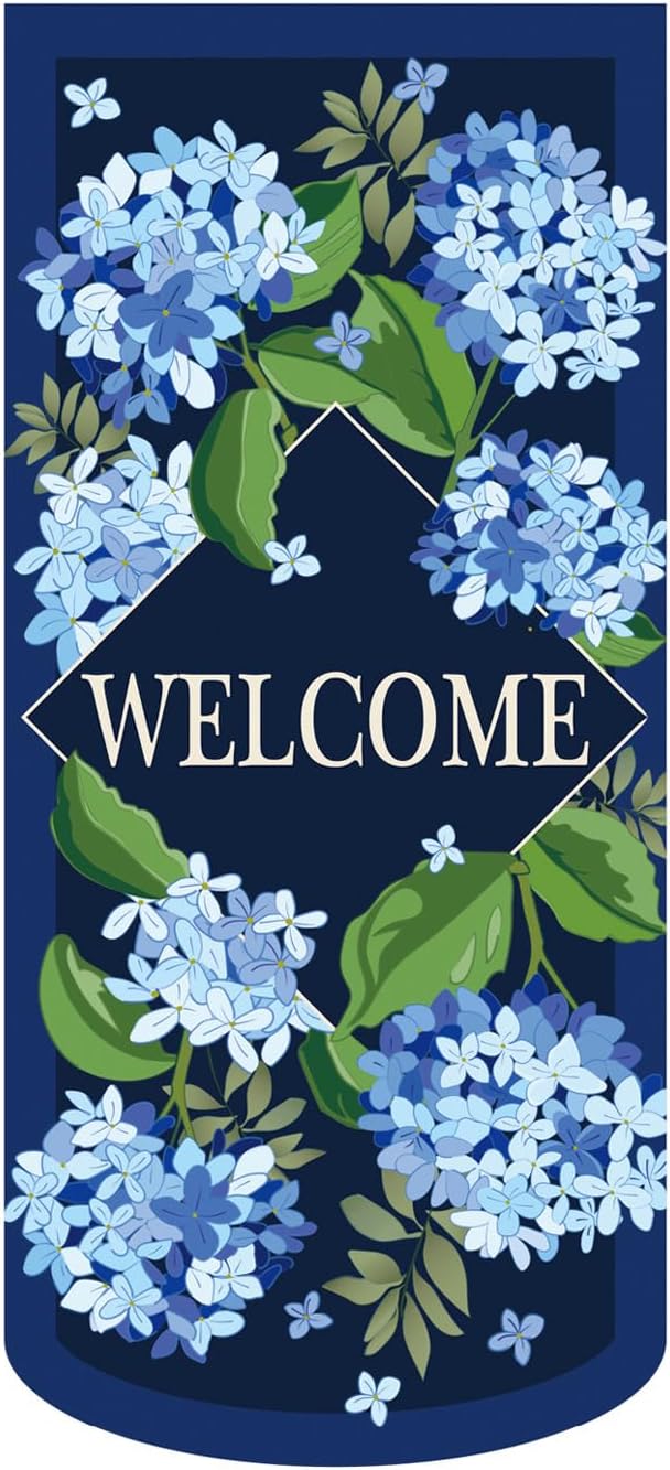 Amazon.com : Evergreen Flag Hydrangea Welcome Estate Garden Flag ...