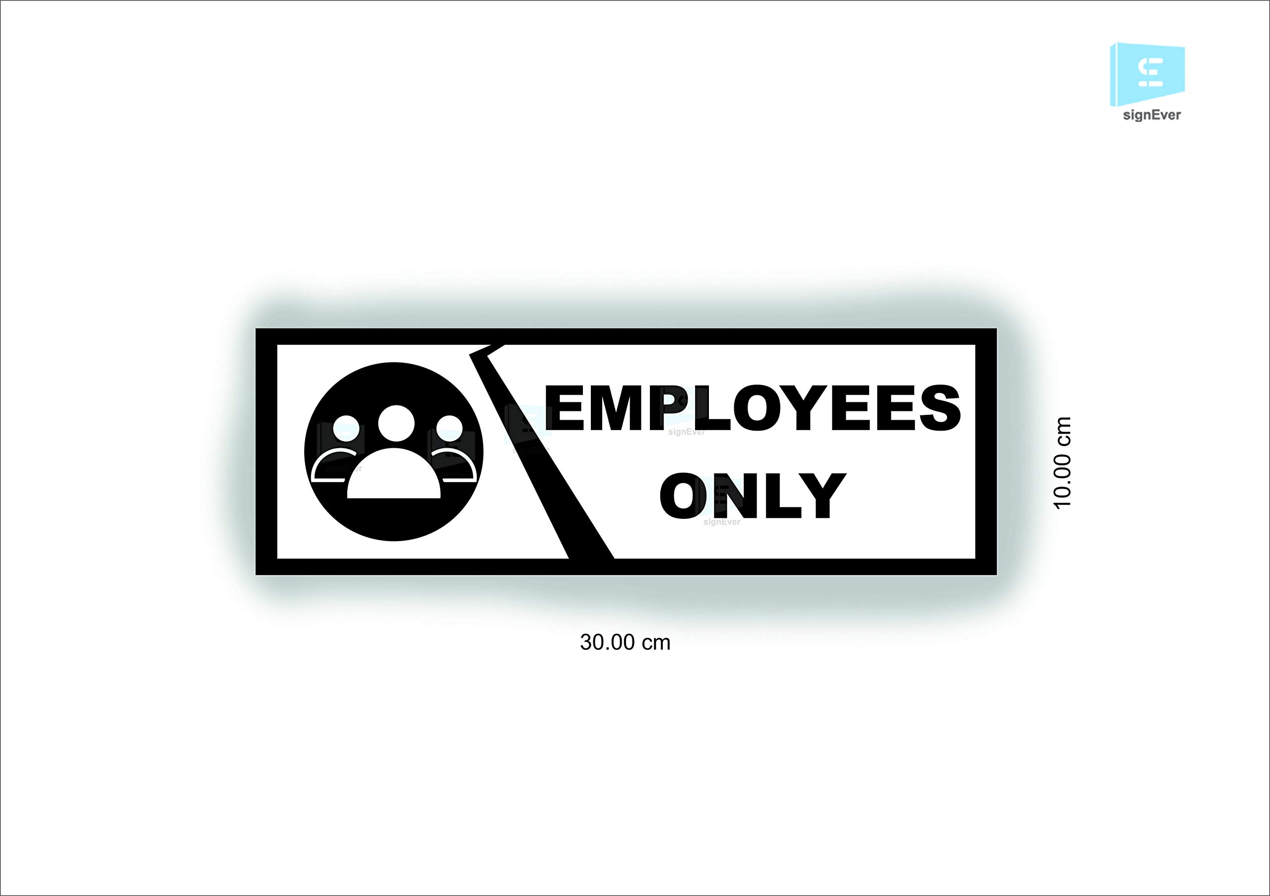 Buy SIGN EVER Employees Only Sign Board Office Factory Restaurant Bank ...